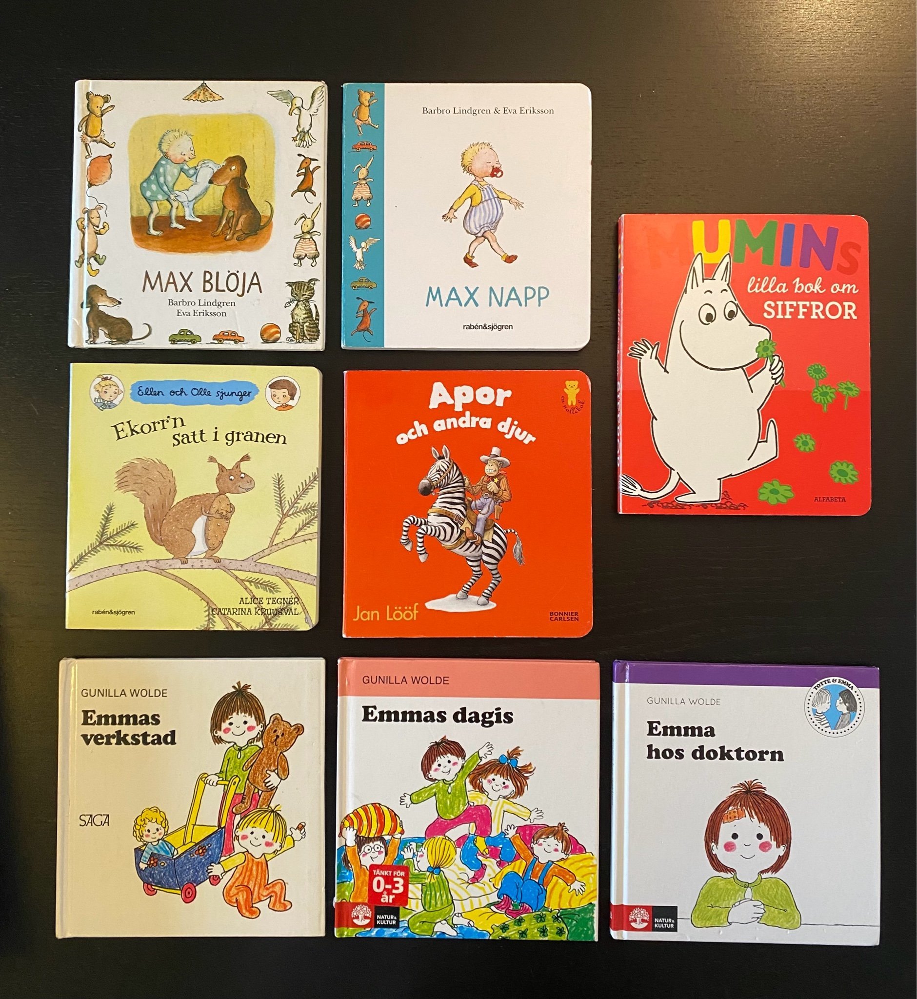 Bokpaket med 8 barnböcker: Max, Mumin, Emma, El.. | Köp på Tradera ...