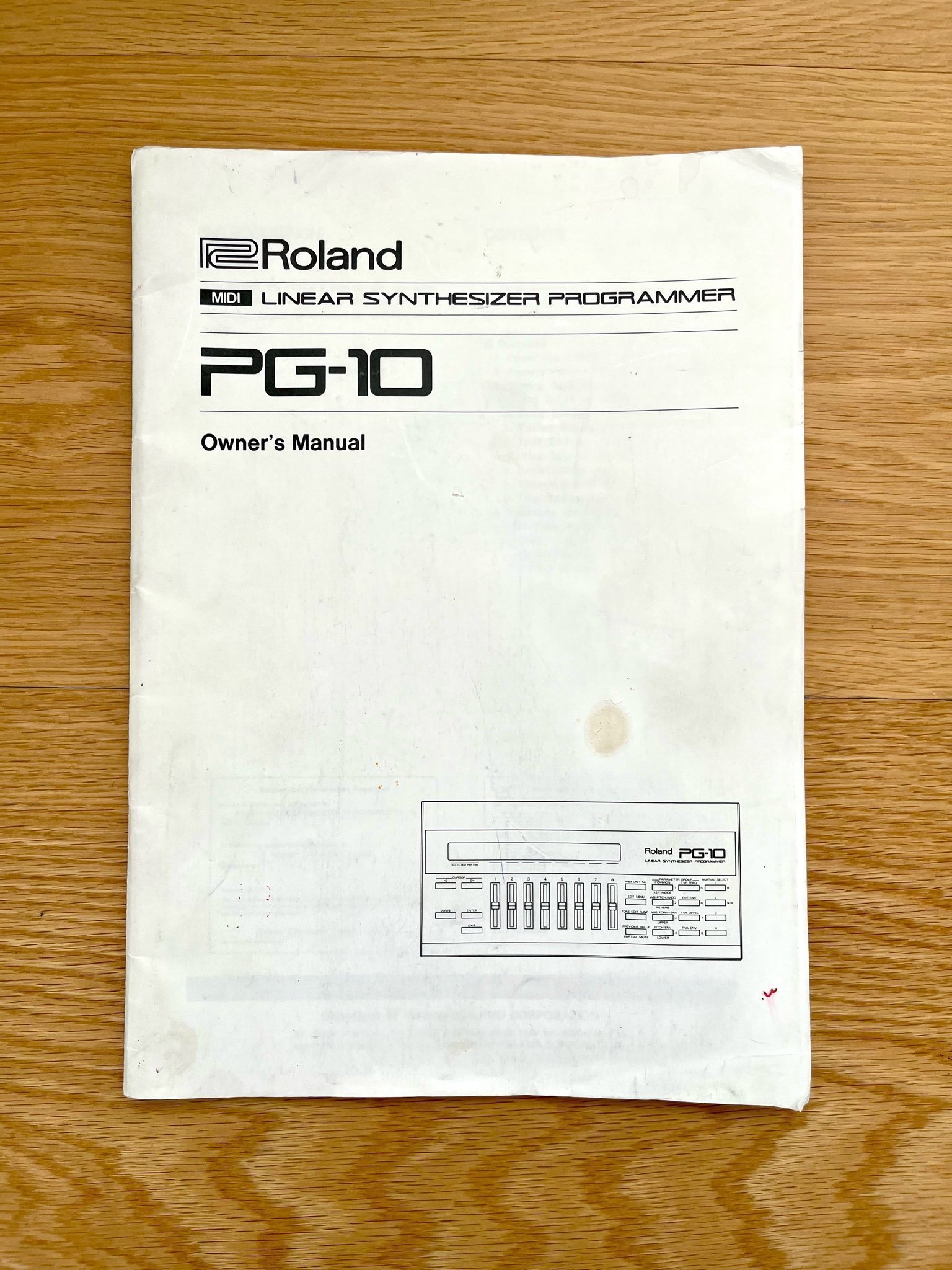 Roland PG-10 Owner's Manual. 1988. Rare. | Köp på Tradera (702190827)