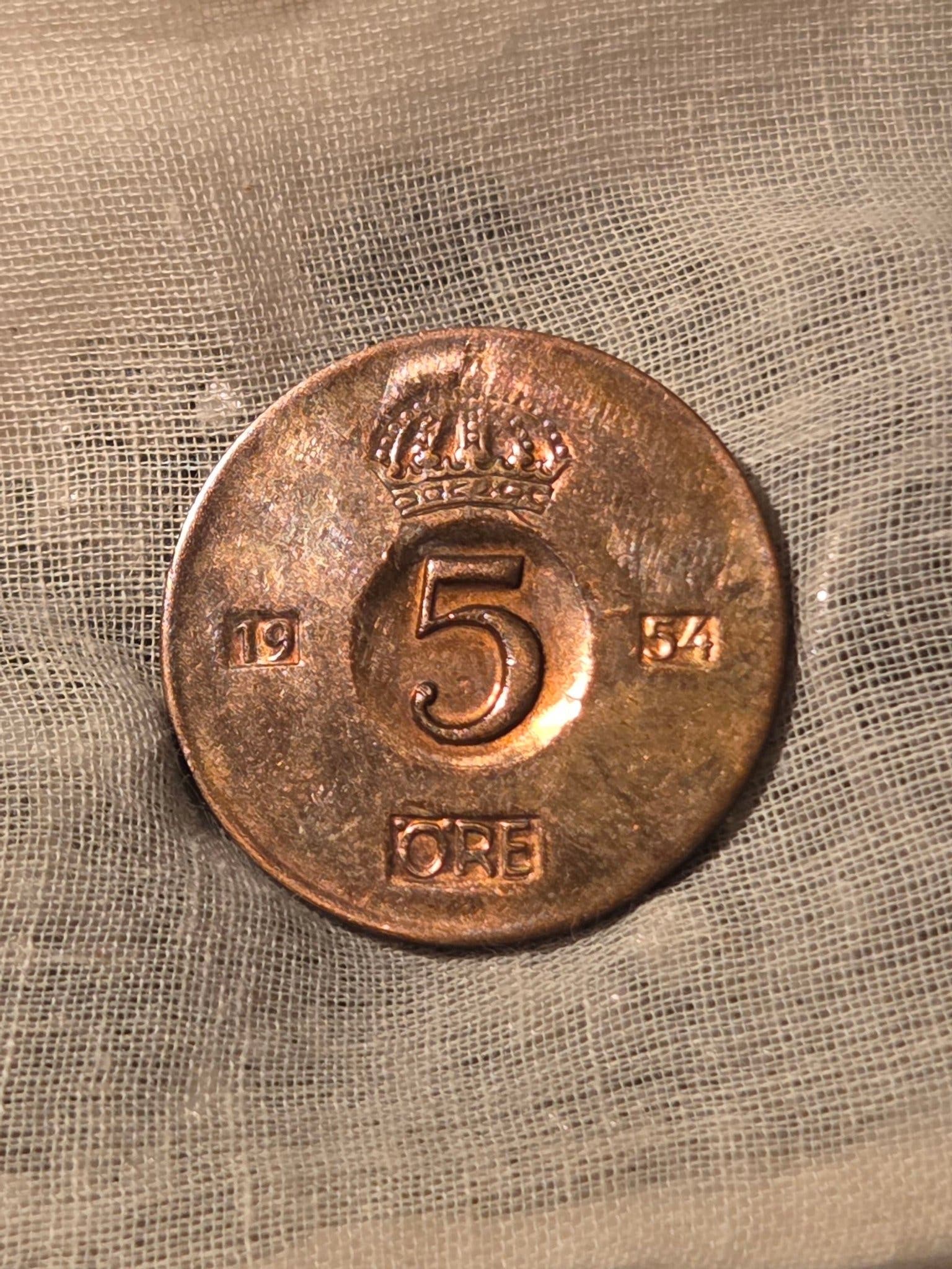 5 öring från 1954, lite blank | Köp på Tradera (705862460)