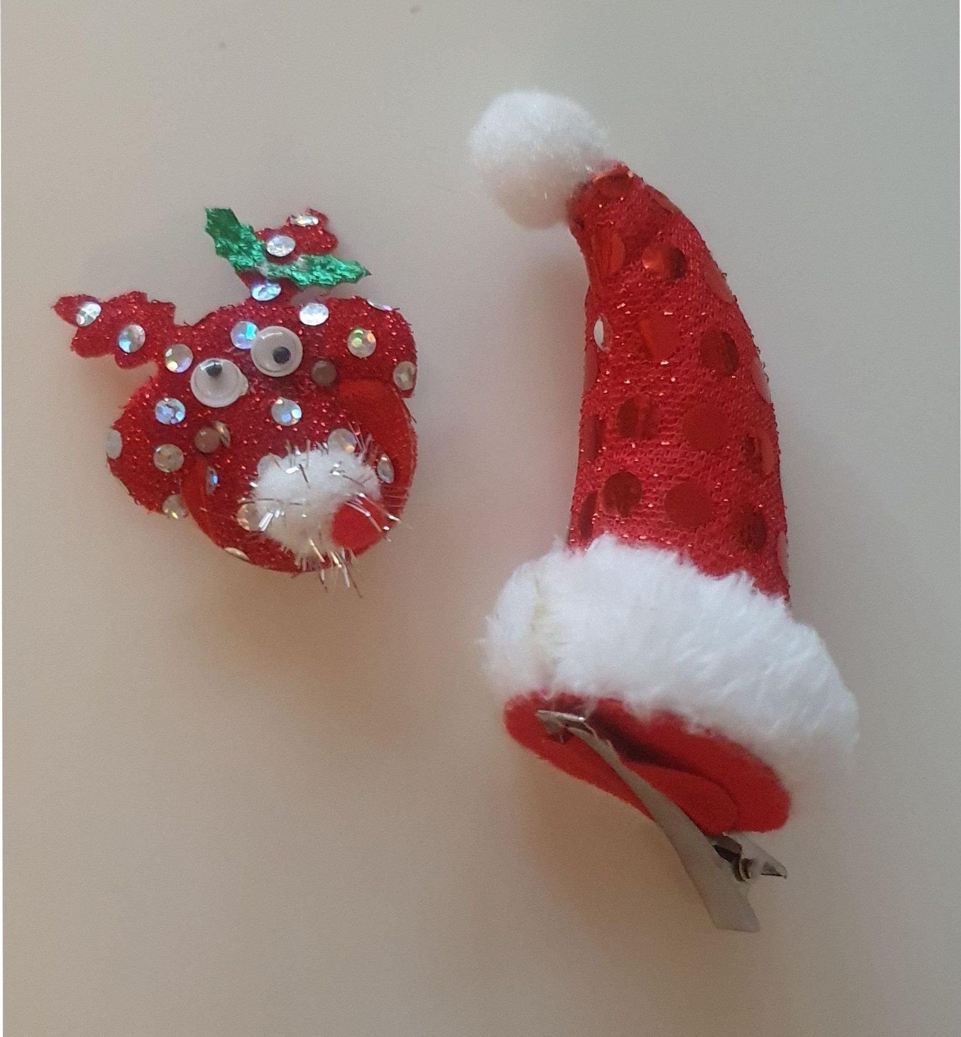 Julaccessoarer, set med brosch och hårklämma! | Köp på Tradera (697788295)