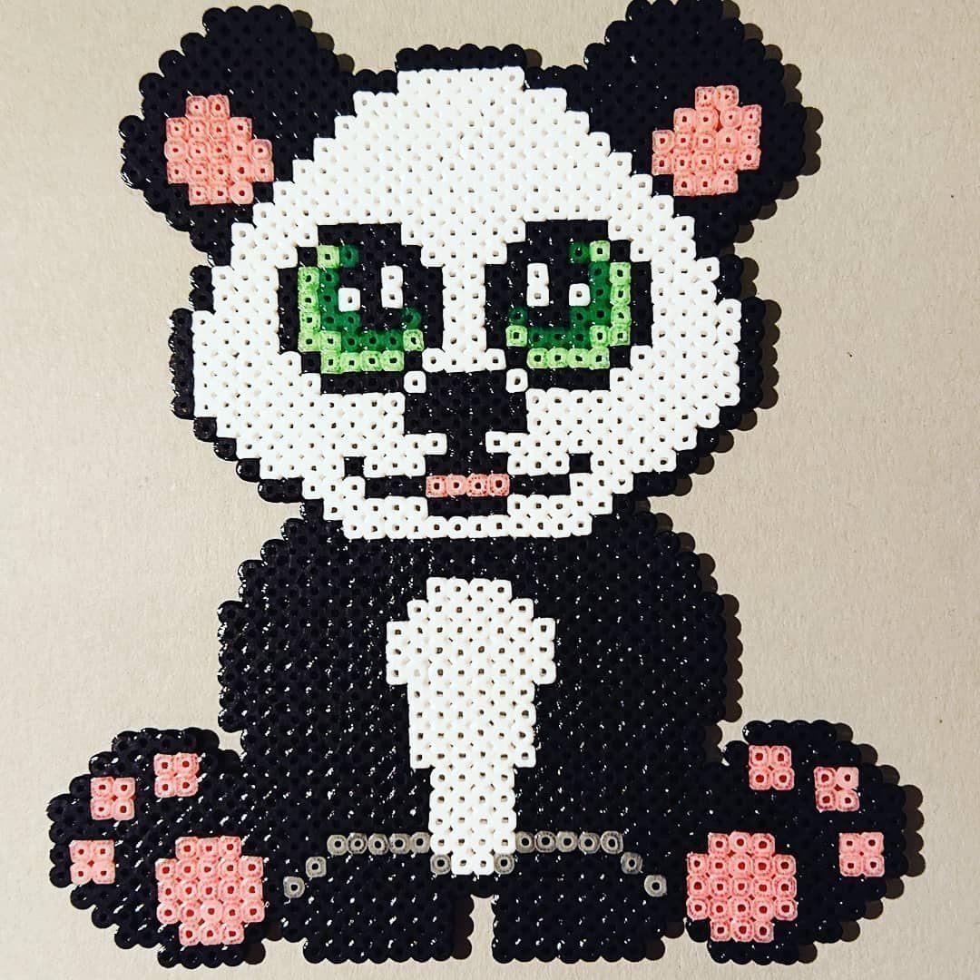Panda kylskåpsmagnet pärlor Hama mini pärlplatta | Köp på Tradera ...