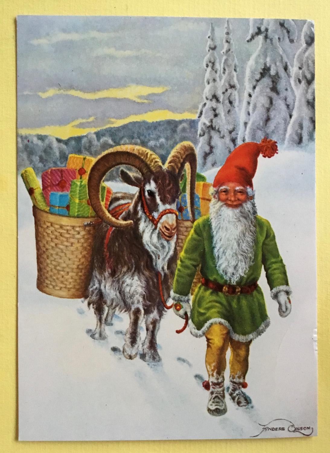 Julkort Tomte ANDERS OLSSON oskrivet | Köp på Tradera (569907356)