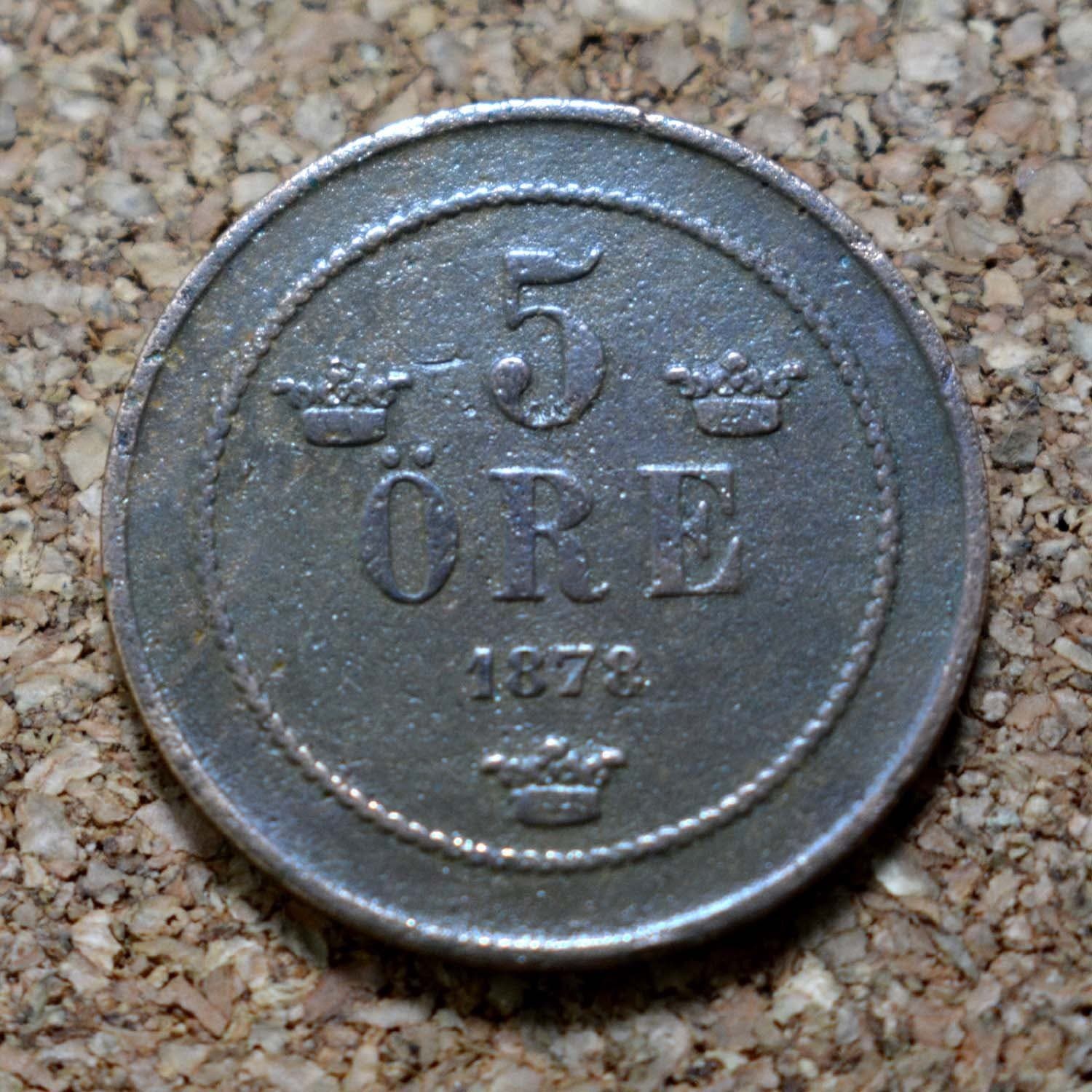 Sverige 1878 Mynt 5 öre OII Kv.6 | Köp på Tradera (694015869)