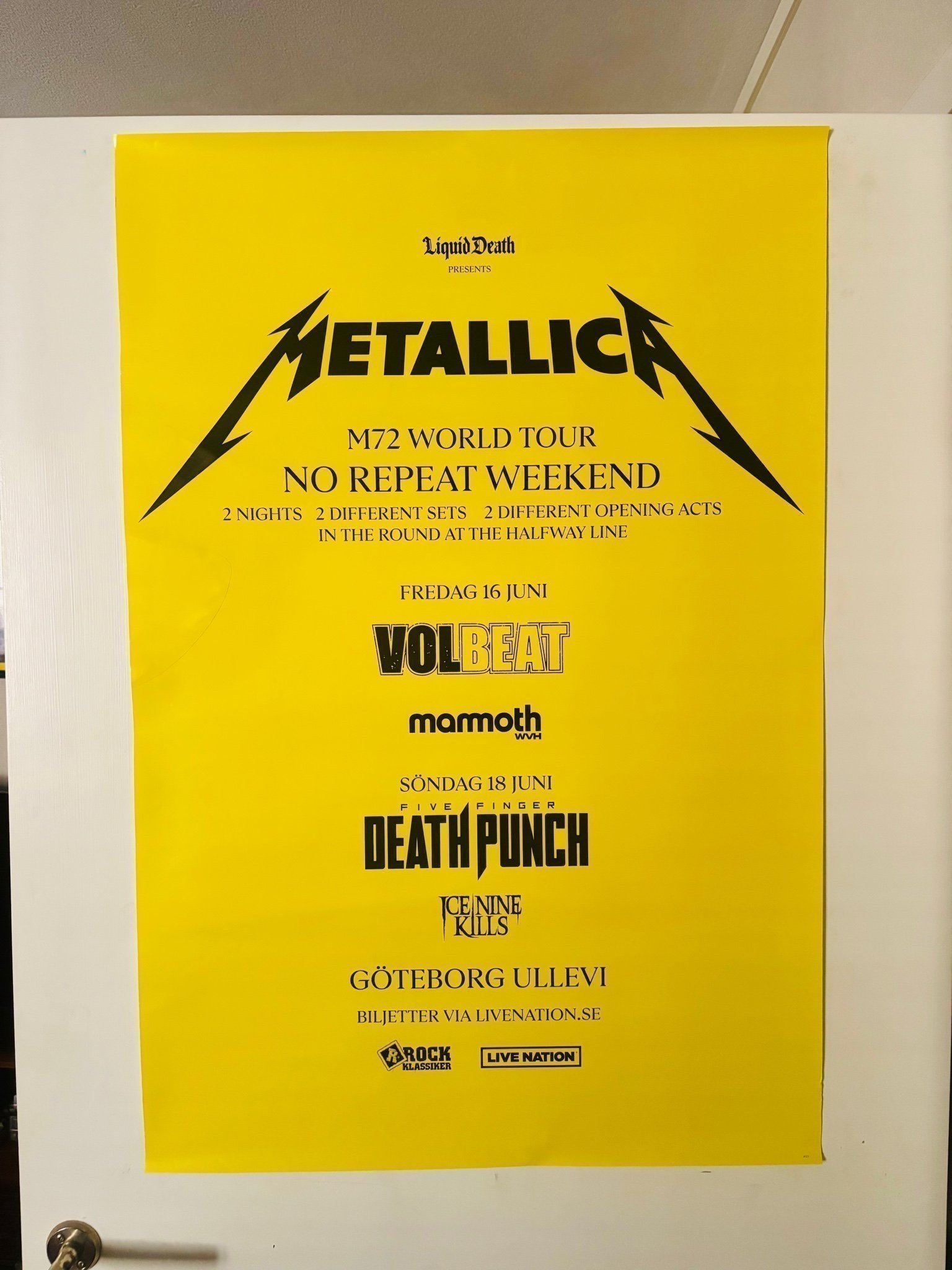 METALLICA / 2024 konsertaffisch -poster- Götebo.. | Köp på Tradera ...