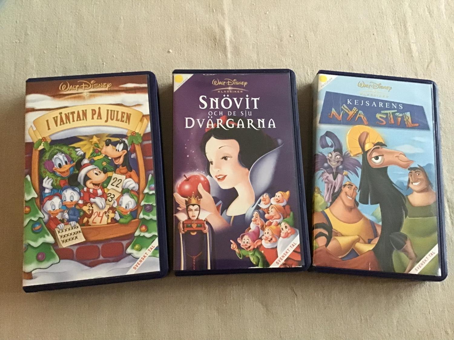 3 ST WALT DISNEY VHS FILMER SNÖVIT,I VÄNTAN PÅ .. | Köp på Tradera ...