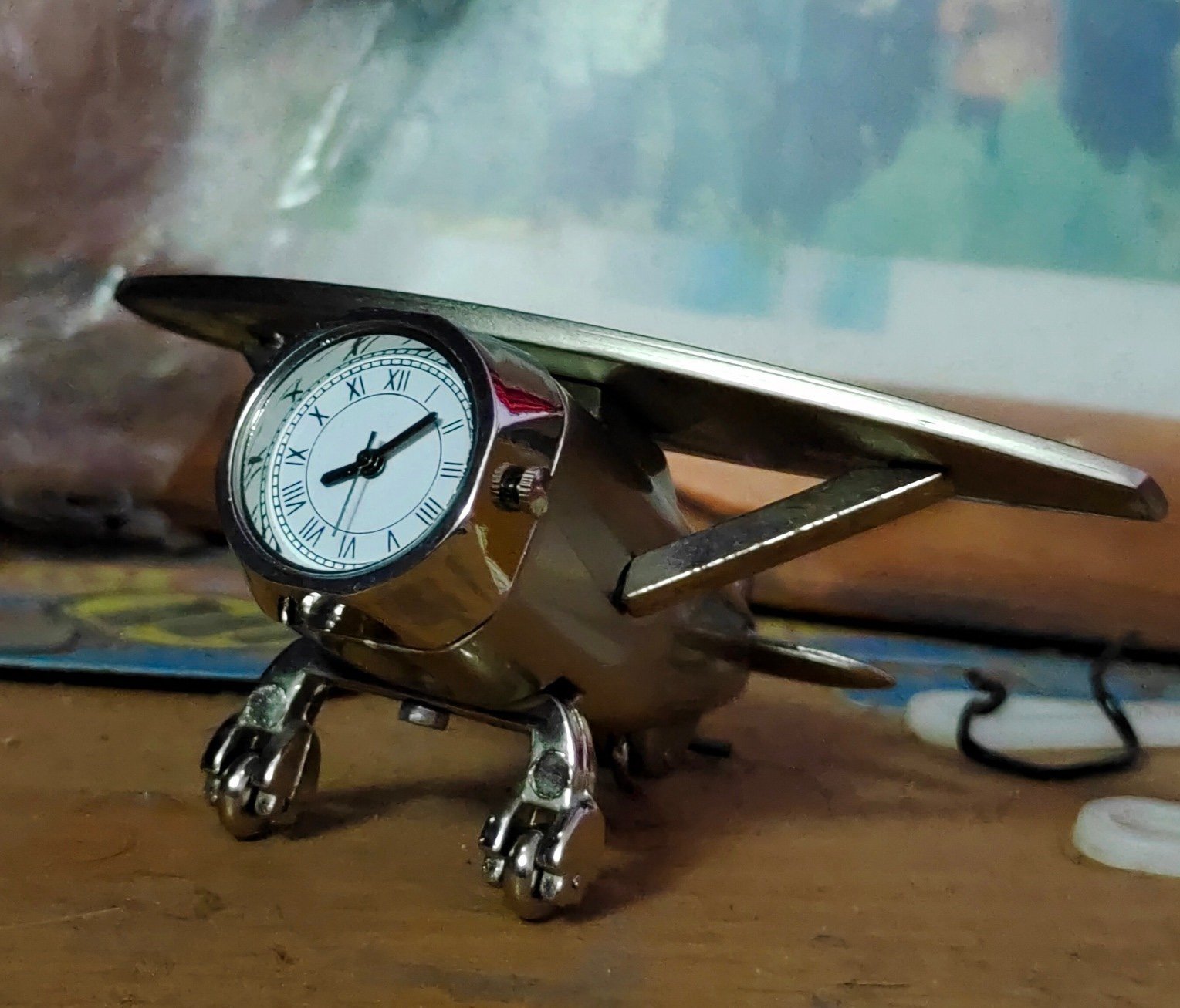Aeroplane Miniature Table Clock, Stylish Analog.. | Köp på Tradera ...