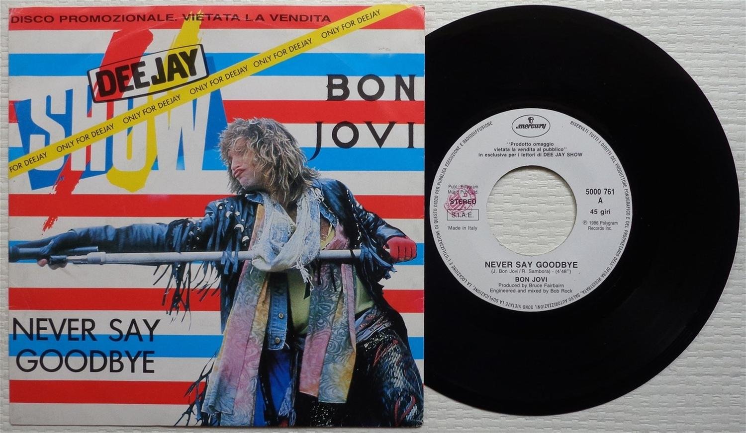 BON JOVI 'Never Say Goodbye' 1986 Italian promo.. | Köp på Tradera ...