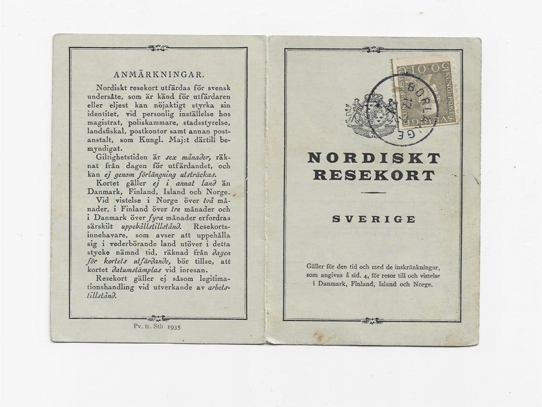 Nordiskt Resekort F192 Borlänge 1937 använt vid.. | Köp på Tradera ...