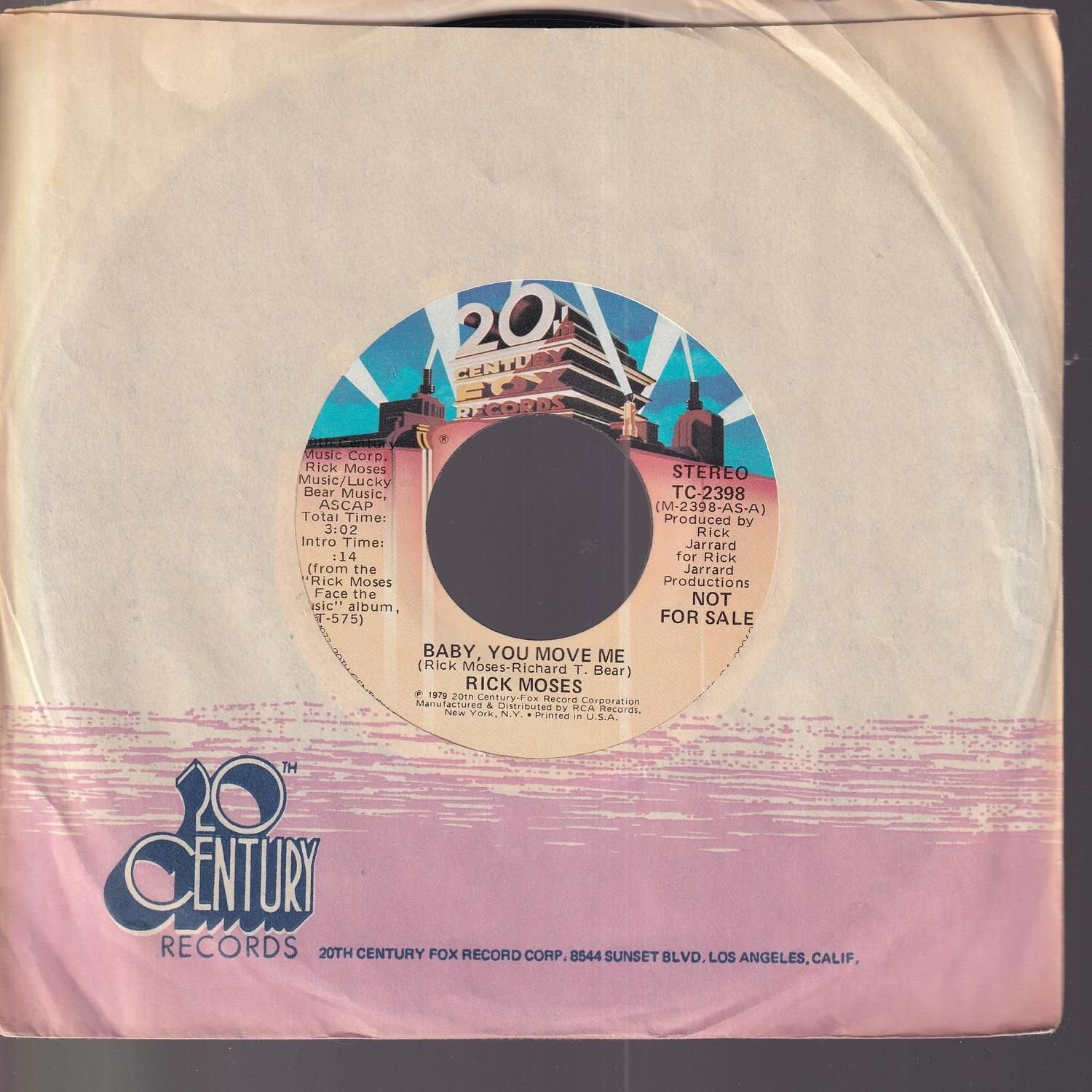 Rick Moses - Baby, You Move Me [7"] | Köp på Tradera (671197605)