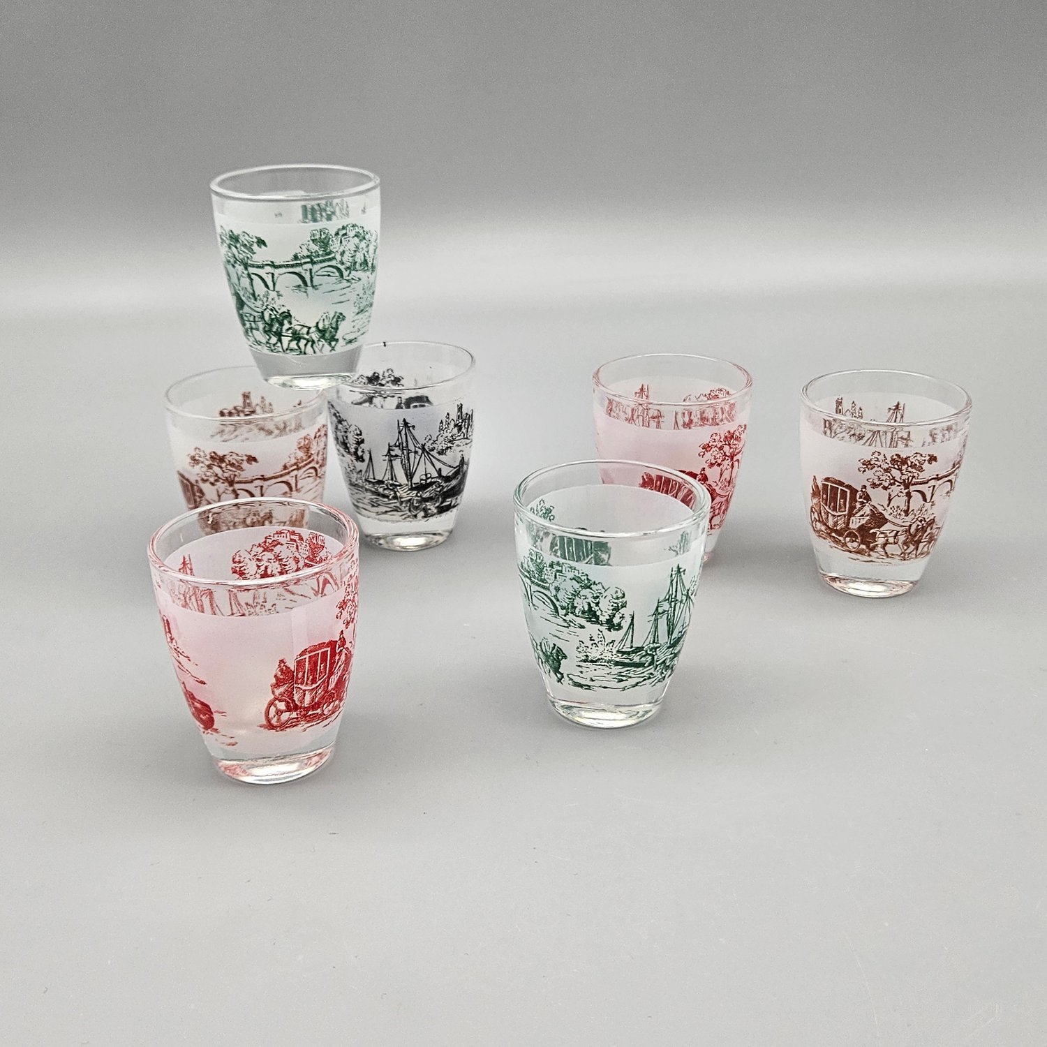 7 retro Snapsglas - France .. | Köp från SakLetarHyllan på Tradera ...