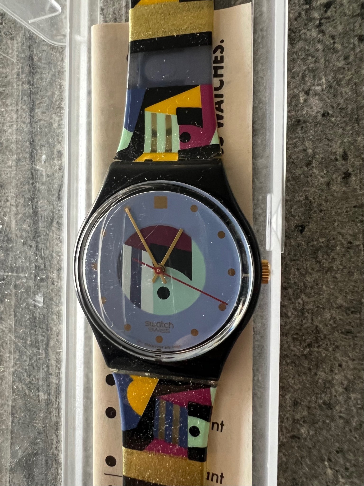 Swatch GB141 “Gold Inlay” från 1991 – Vintage k.. | Köp på Tradera ...