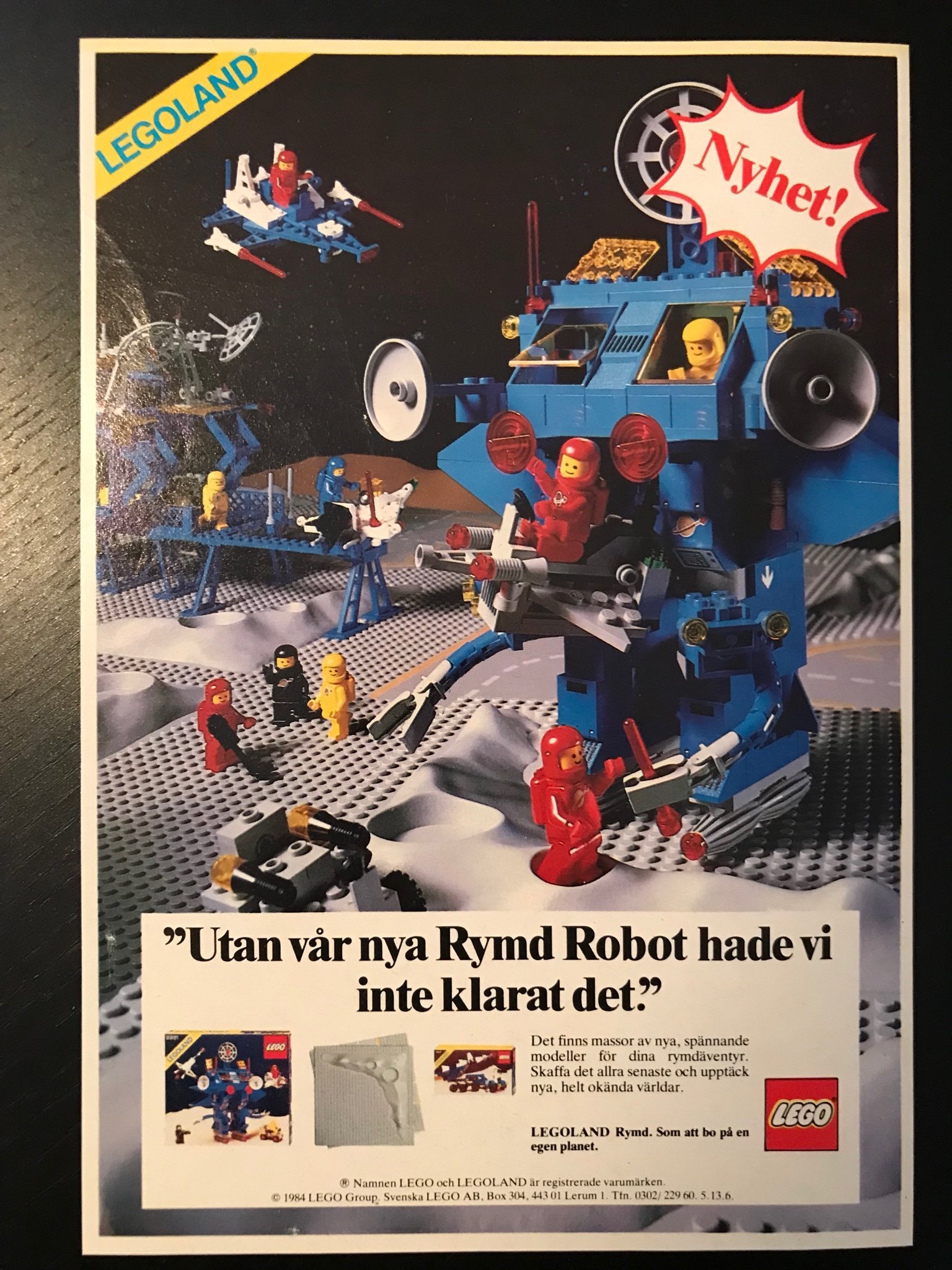 Se produkter som liknar LEGO Rymd Nyhet! vintage-rekl.. på Tradera ...