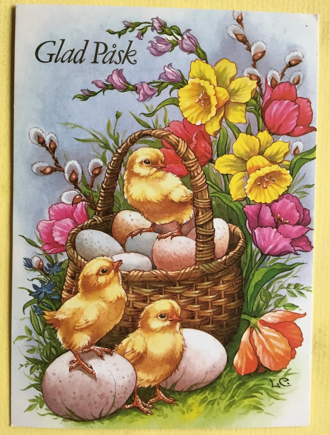 Kort Glad Påsk LC Lars Carlsson | Köp på Tradera (589231698)