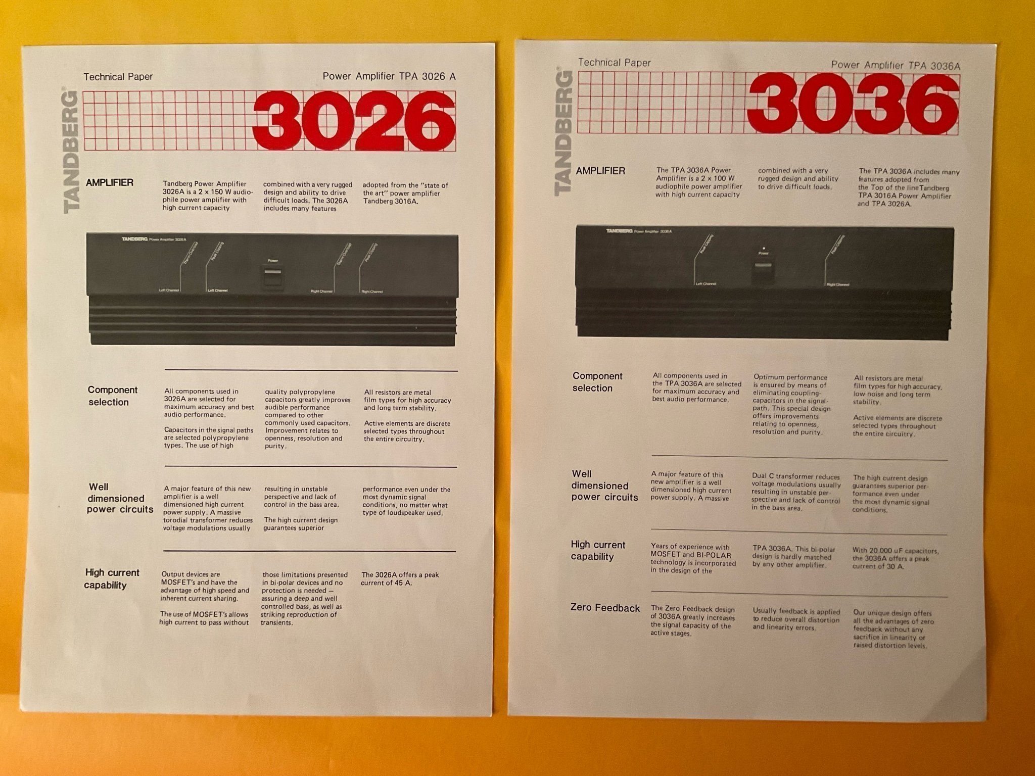 TANDBERG. 2 FAKTABLAD. TPA3026A. TPA 3036 A. HI.. | Köp på Tradera ...