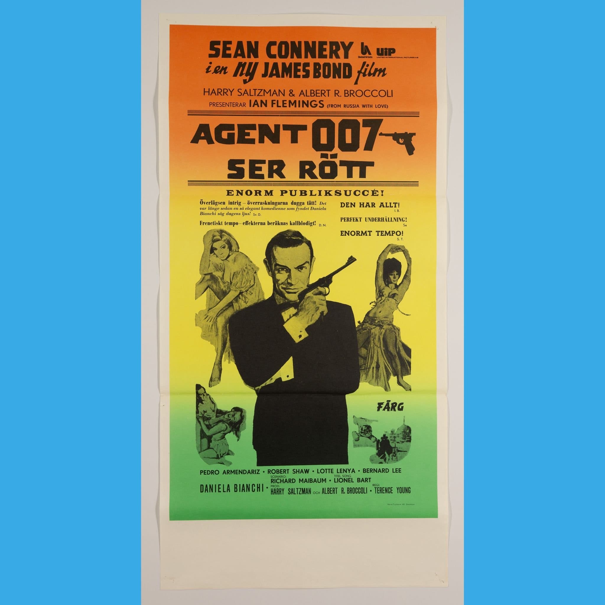 AGENT 007 SER RÖTT - Äkta bioaffisch från 1983 .. | Köp på Tradera ...