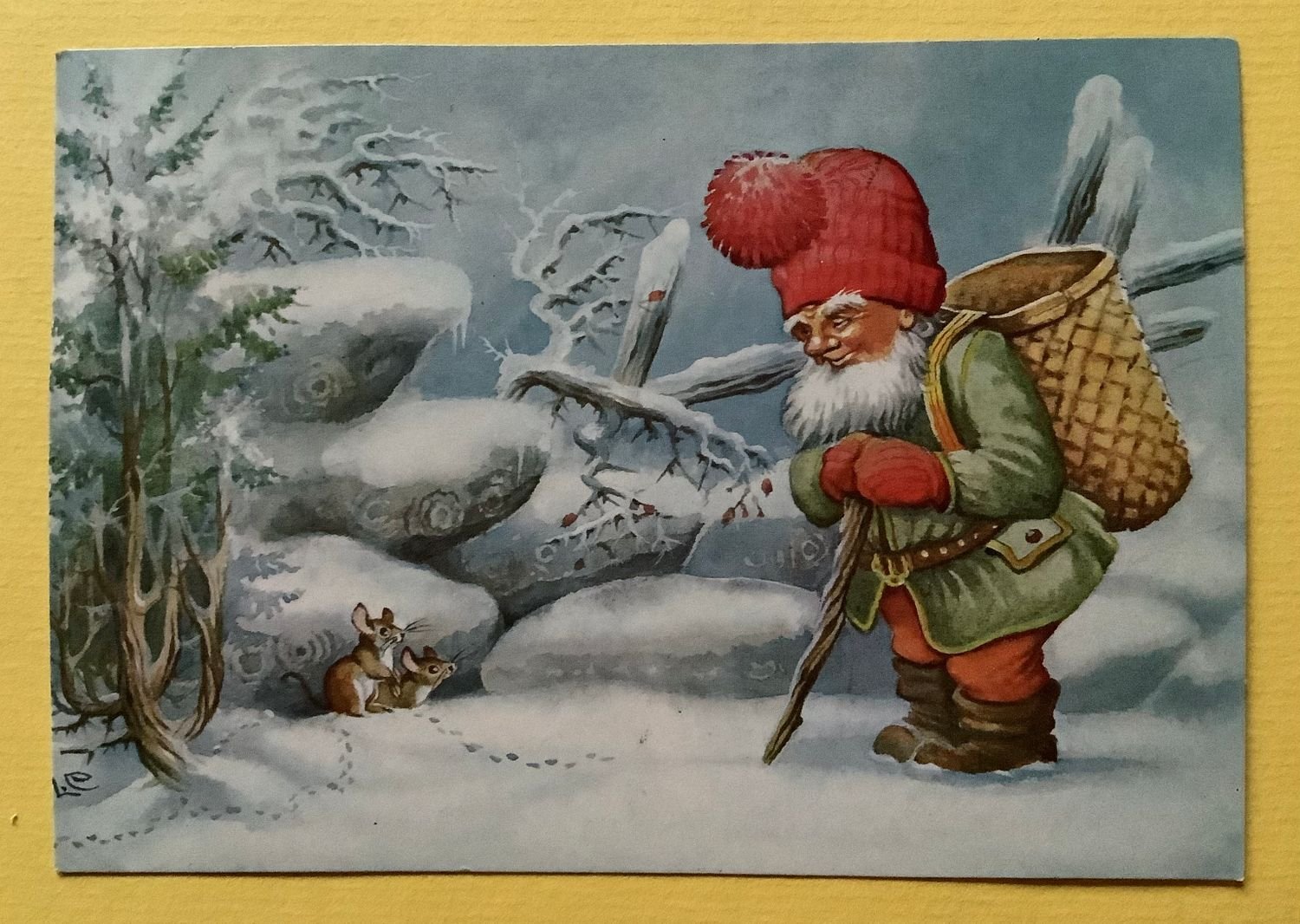 Julkort Tomte LC Lars Carlsson | Köp på Tradera (618620691)