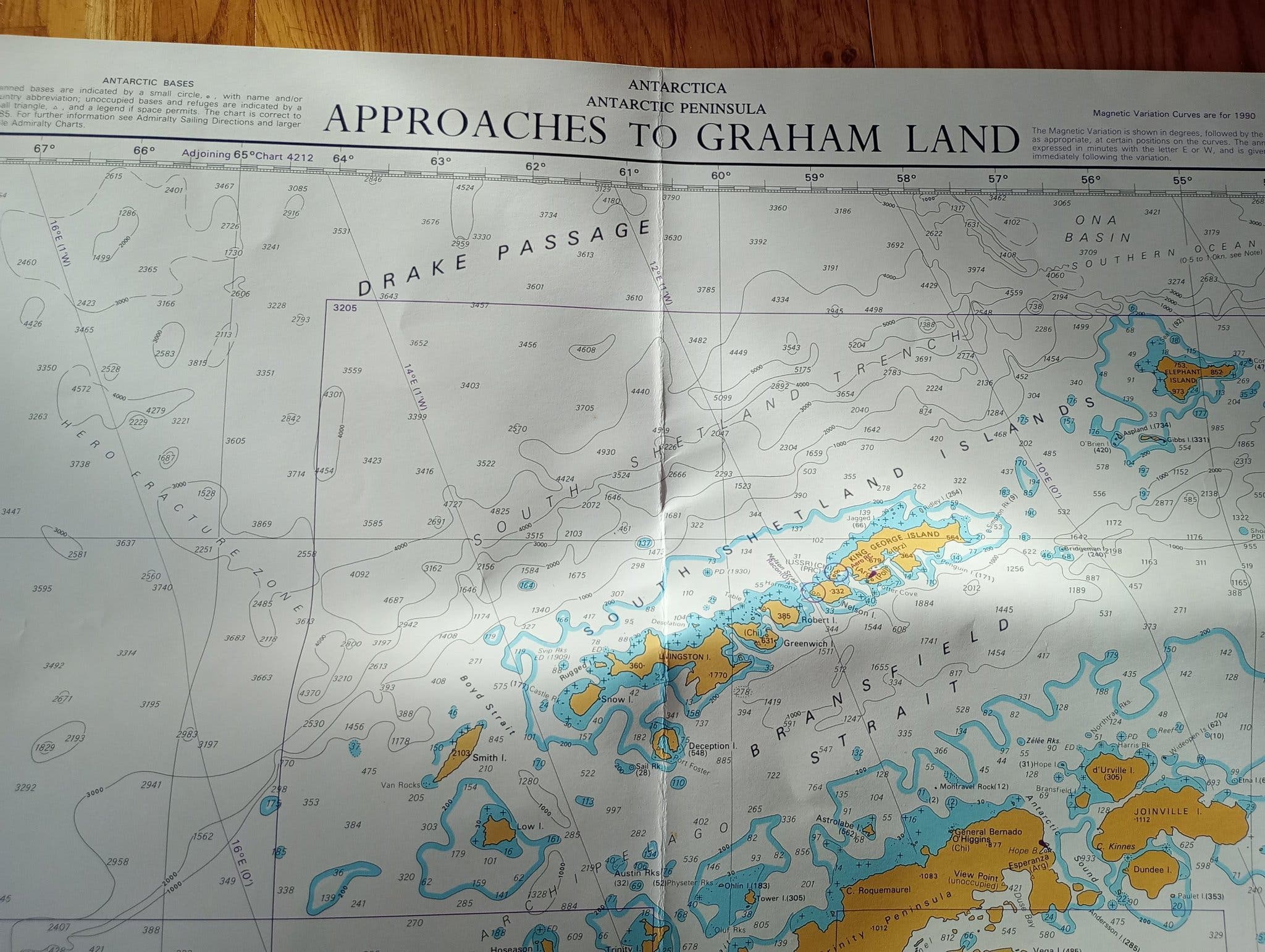 Approaches to Graham Land, 1993 Sjökort | Köp på Tradera (698936765)