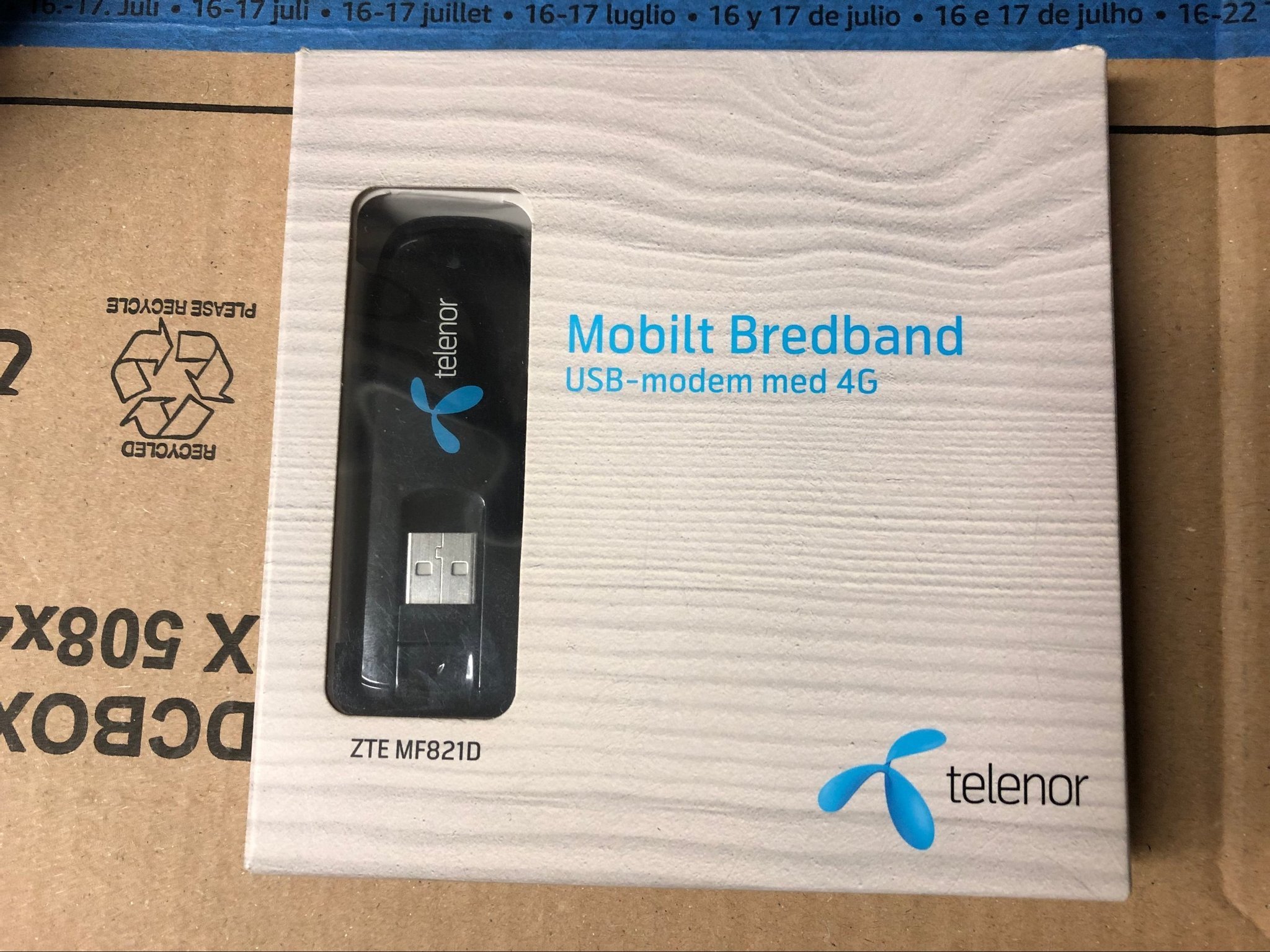 Telenor ZTE MF821D LTE USB Modem 4G Linux | Köp på Tradera (702600821)