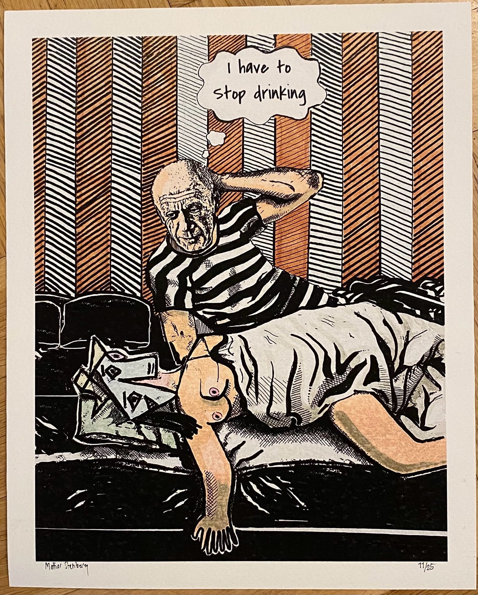 Picassos 1 night stand. Fine art giclée. Mattia.. | Köp på Tradera ...