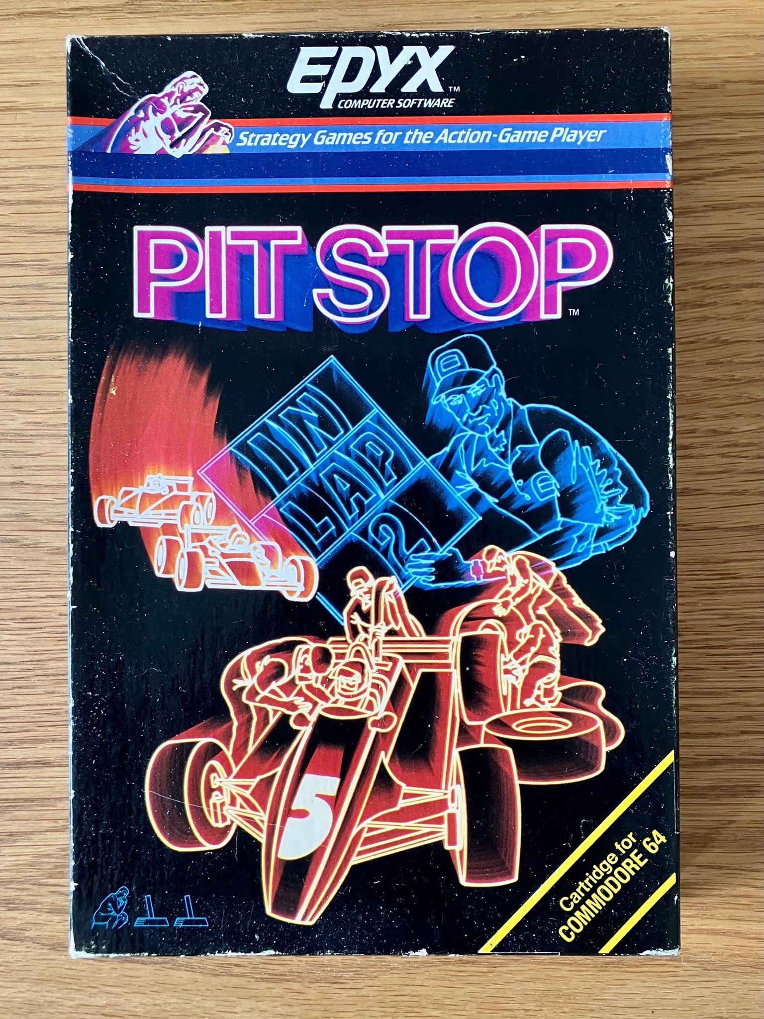 Pitstop (Epyx) - Commodore 64 C64 - BOX ONLY | Köp på Tradera (586049845)