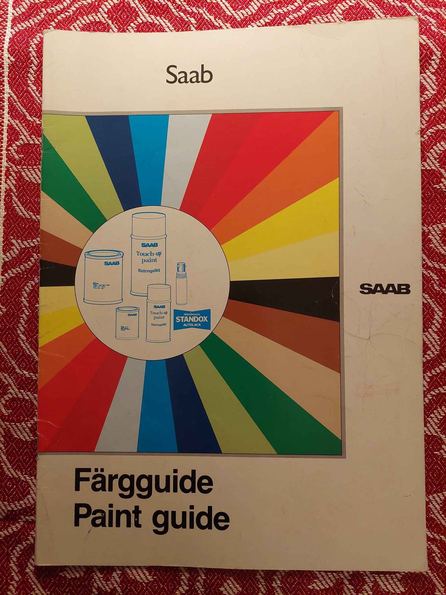 Saab Färgguide Paint Guide 1991 | Köp på Tradera (706350809)