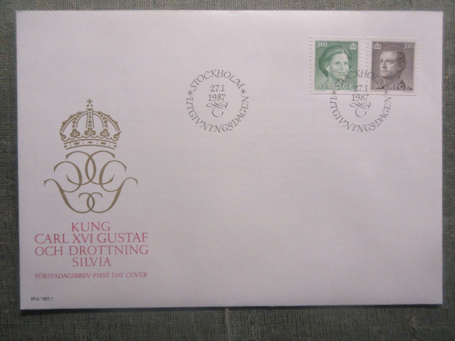 ÄLDRE FDC (1987) KUNG CARL XVI GUSTAF OCH DROTT.. | Köp på Tradera ...