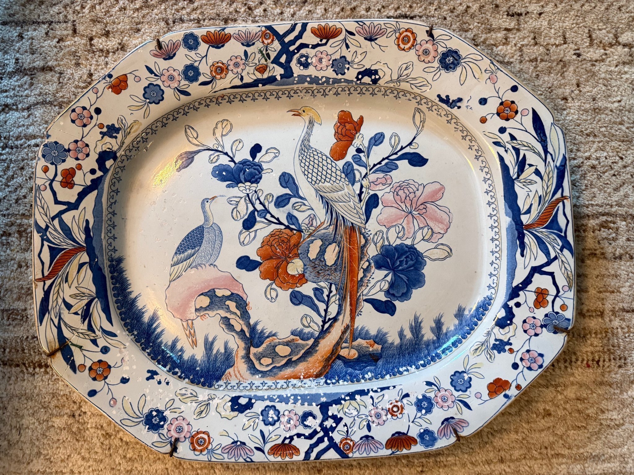 Mason’s antikt, stort fat, England 1800-tal | Köp på Tradera (712795416)