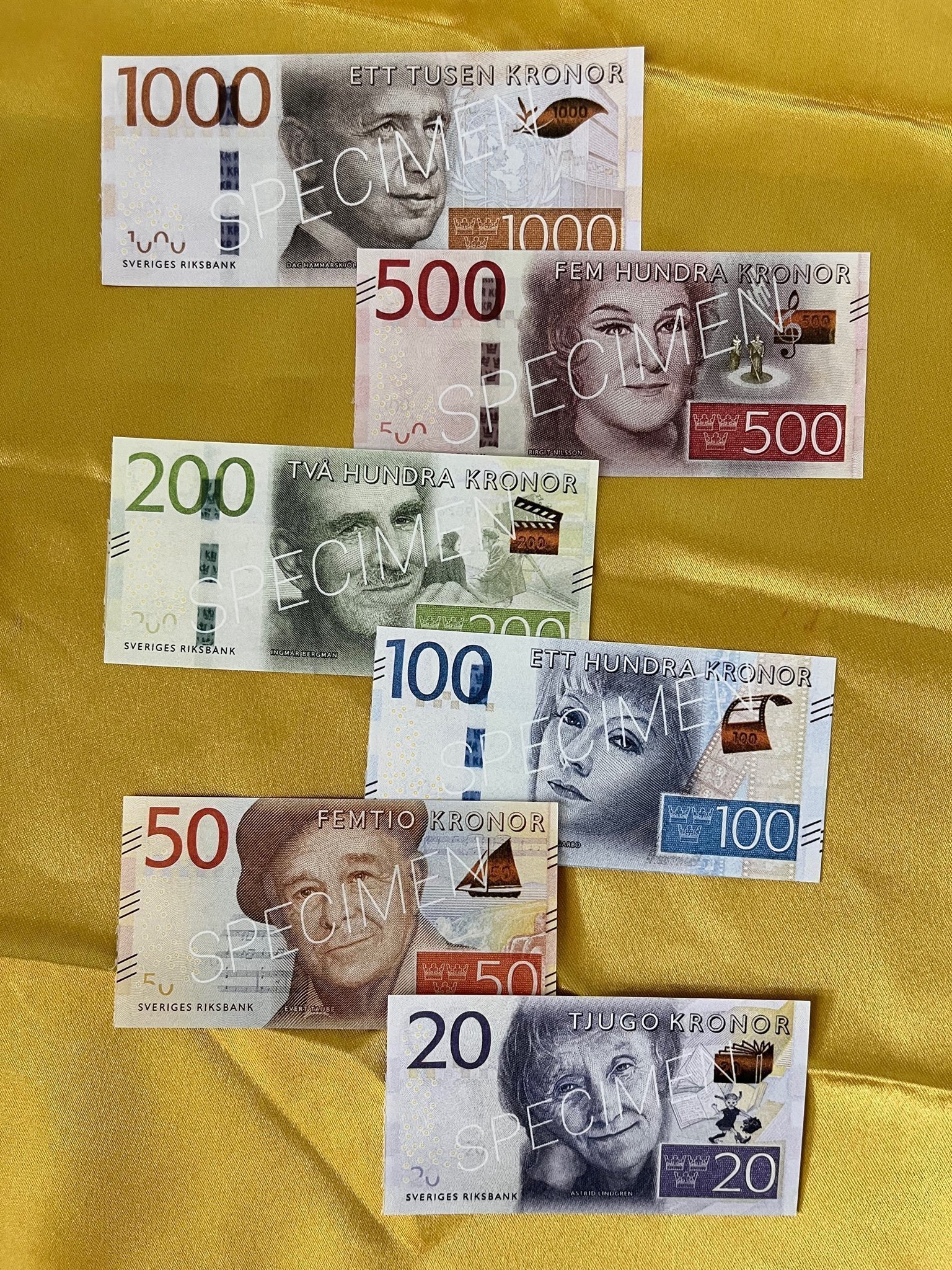 sedlar Sverige specimen