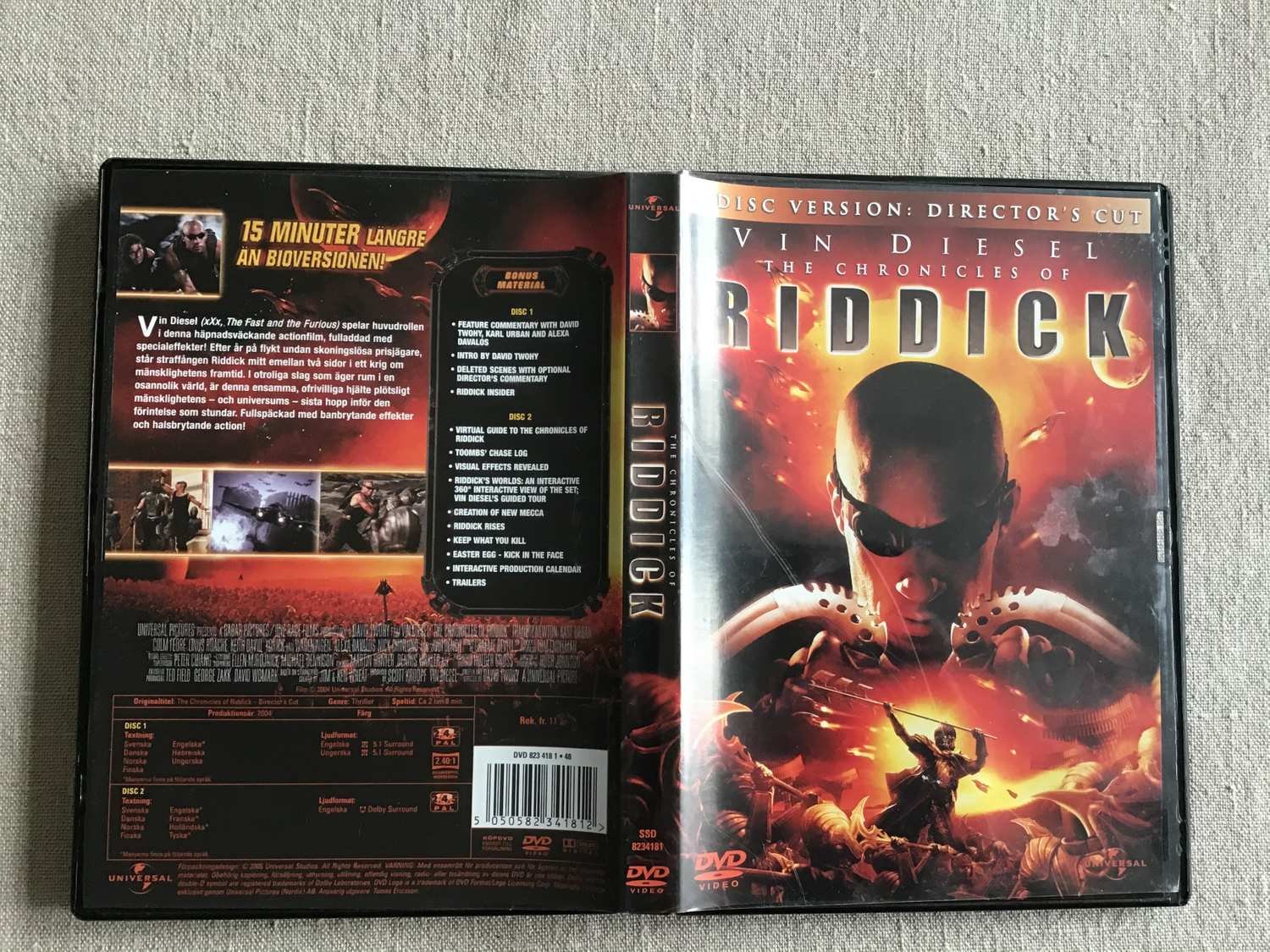 RIDDICK DVD 2 Disc version DIRECTORS CUT VIN DI.. | Köp på Tradera ...