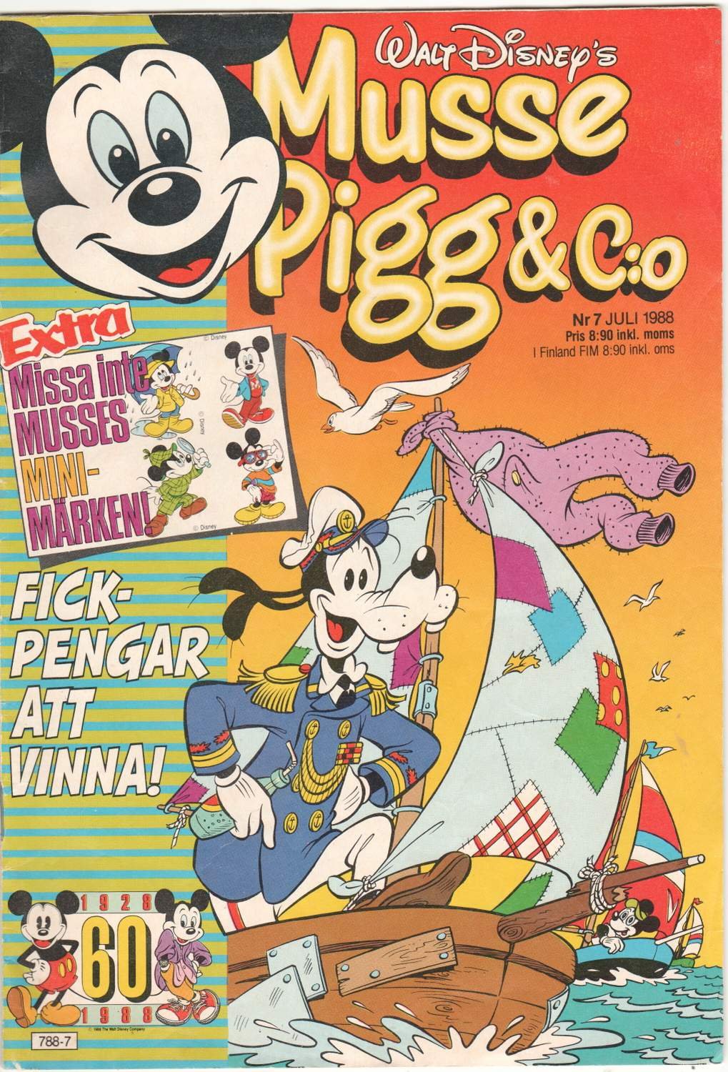 WALT DISNEY - MUSSE PIGG & C.O - NR.7 FRÅN JULI.. | Köp på Tradera ...