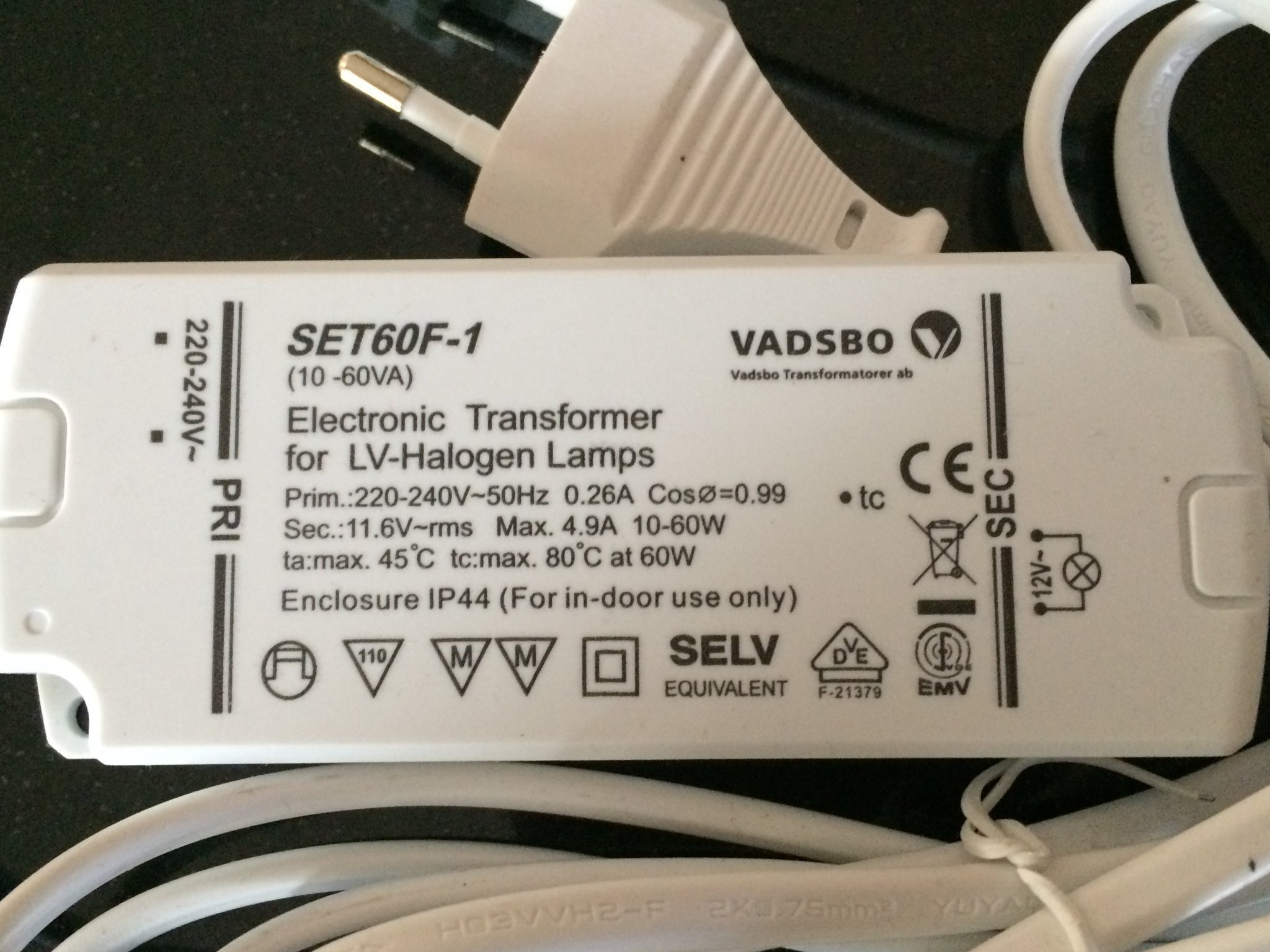 Elektronisk transformator 10-60VA för dimmbar b.. (419834820) ᐈ Köp på ...