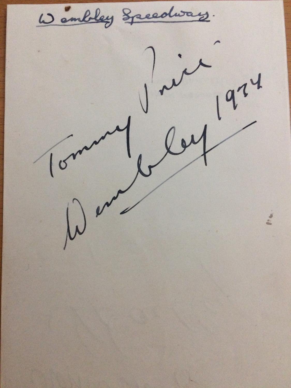 Tommy Price - Speedway - Världsmästare 1949 + G.. | Köp på Tradera ...