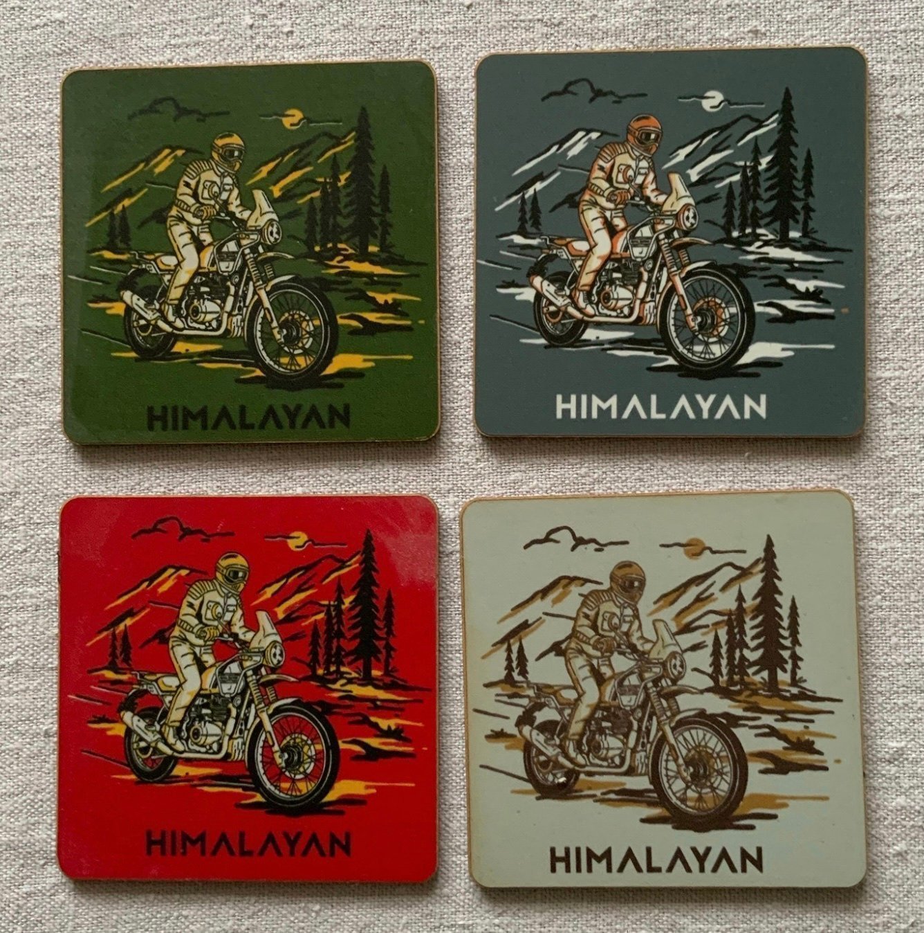 Glasunderlägg Royal Enfield Himalayan 4st | Köp på Tradera (713234651)