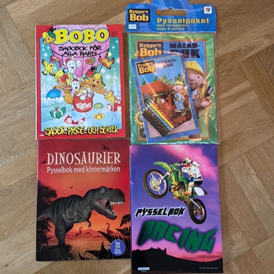 Pysselböcker 3st: Bobo, Byggare Bob Racing pyss.. | Köp på Tradera ...