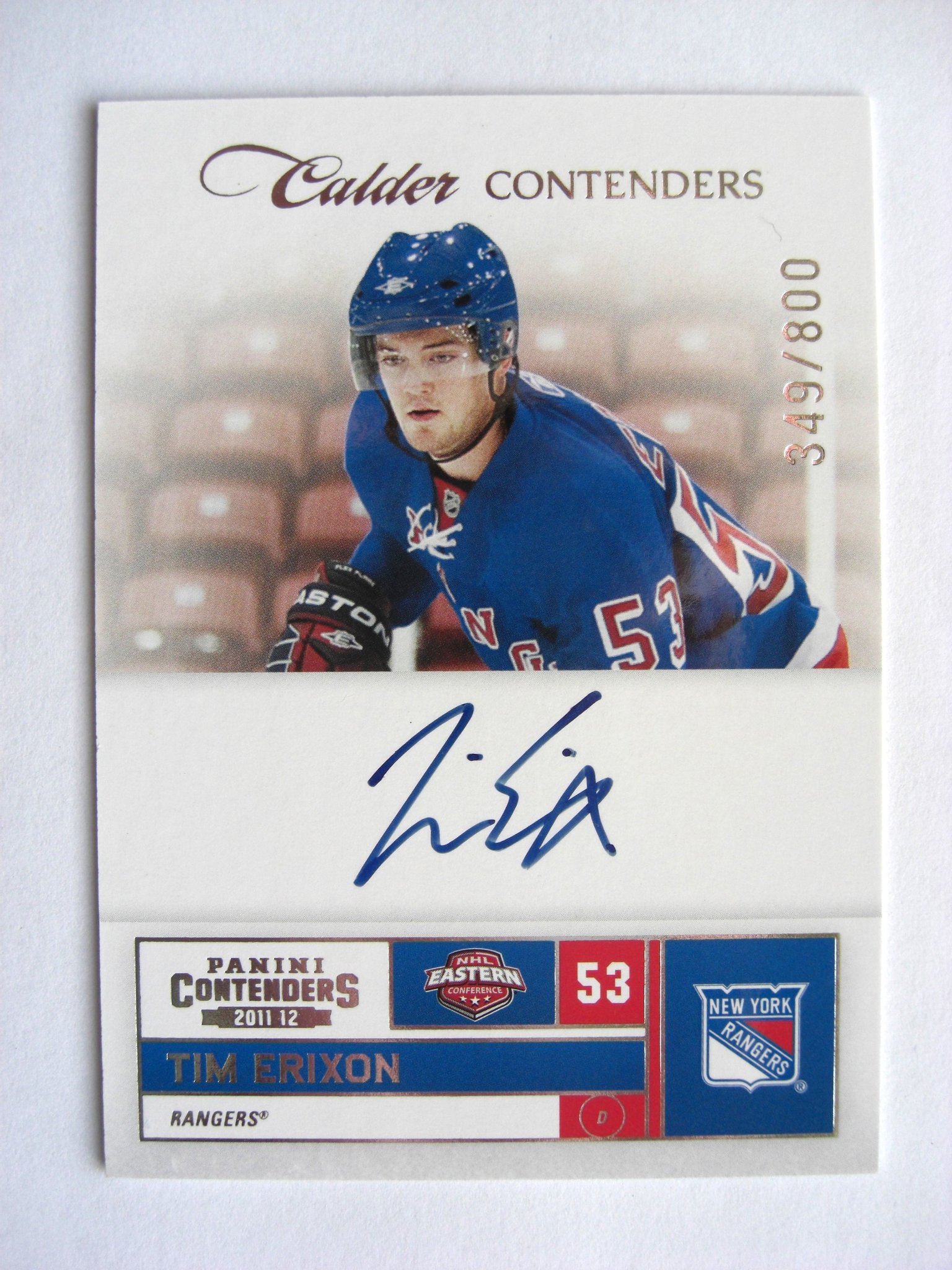 Tim Erixon - Calder Contenders Autograph - New .. | Köp på Tradera ...