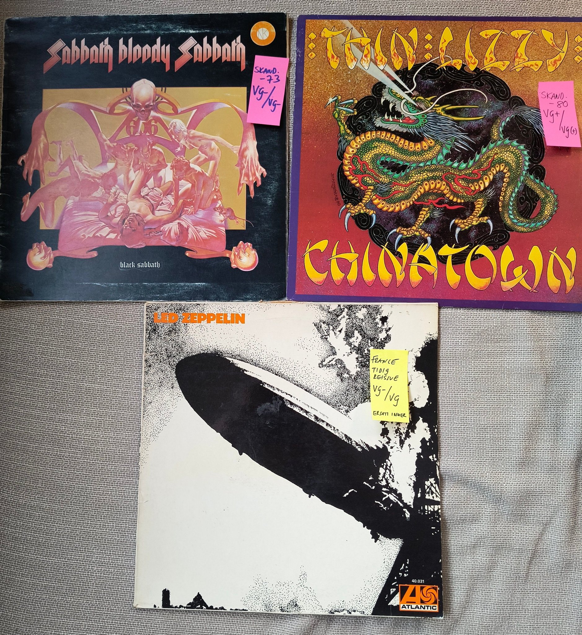 Black Sabbath, Led Zeppelin och Thin Lizzy viny.. | Köp på Tradera (703811308)