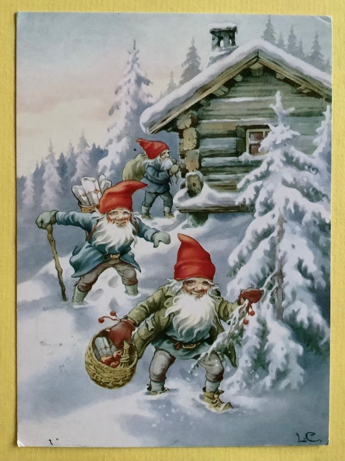 Julkort Tomtar LC Lars Carlsson | Köp på Tradera (651456500)
