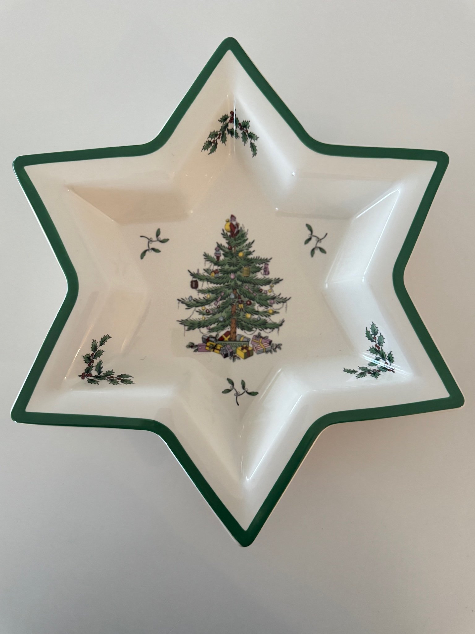 Spode Christmas Tree Stjärnformad fat | Köp på Tradera (713521172)
