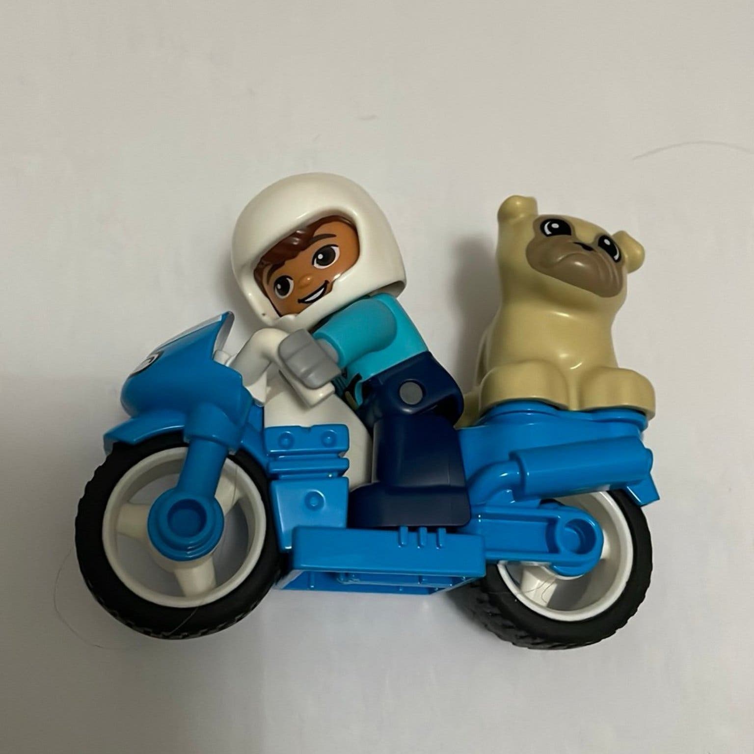 Duplo Lego Figur med Motorcykel och Hund | Köp på Tradera (654505098)