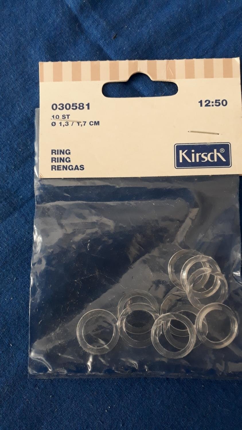 Tillbehör för Gardin 10 Stycken Ringar i Plast .. | Köp på Tradera ...