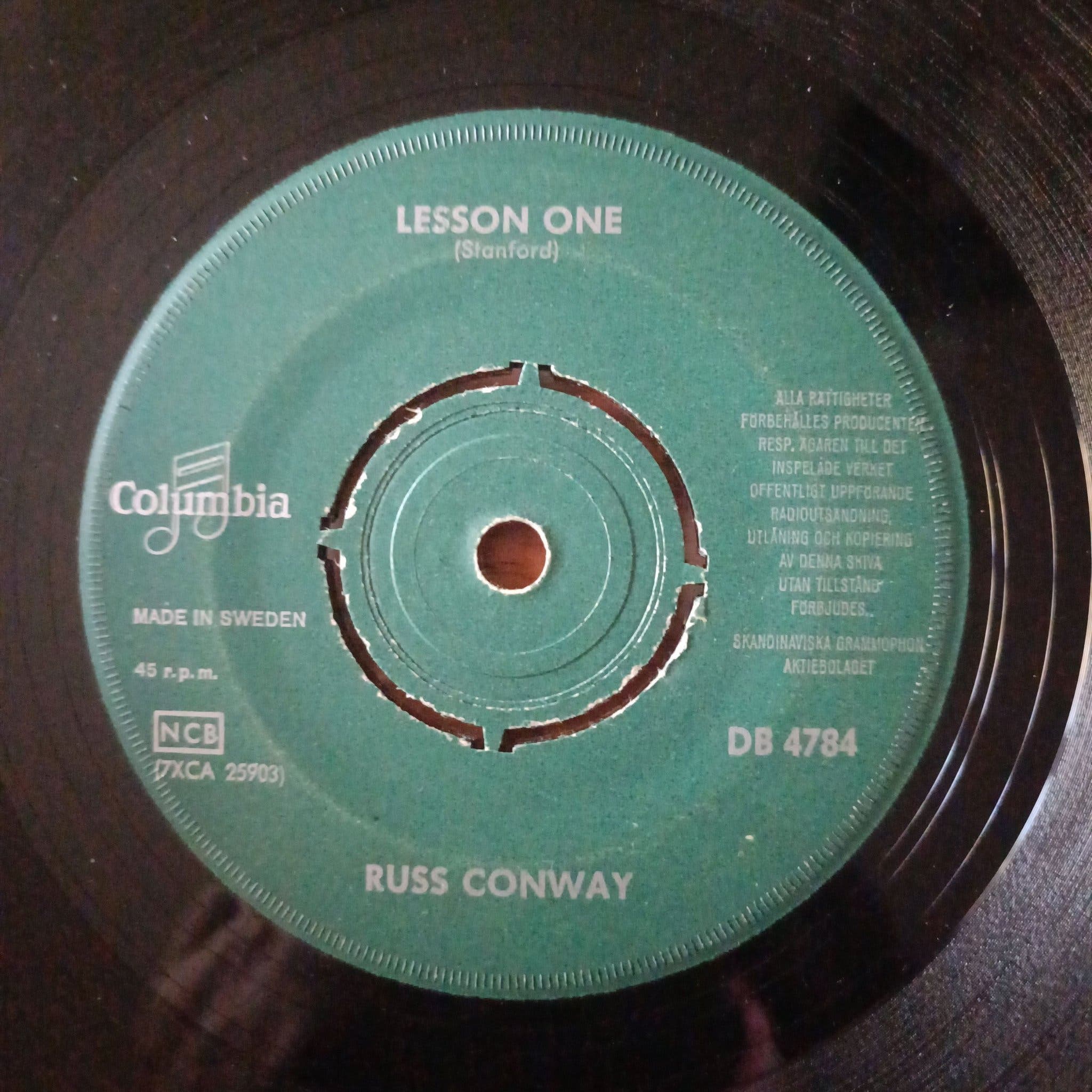 Russ Conway - Lesson One / Angelo - Vinyl Singel | Köp på Tradera ...
