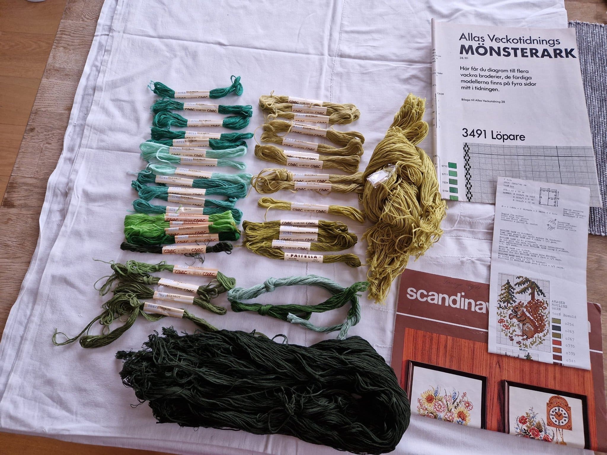 Broderigarn Mouliner, Märke CEWEC "Pastella" + .. | Köp på Tradera ...