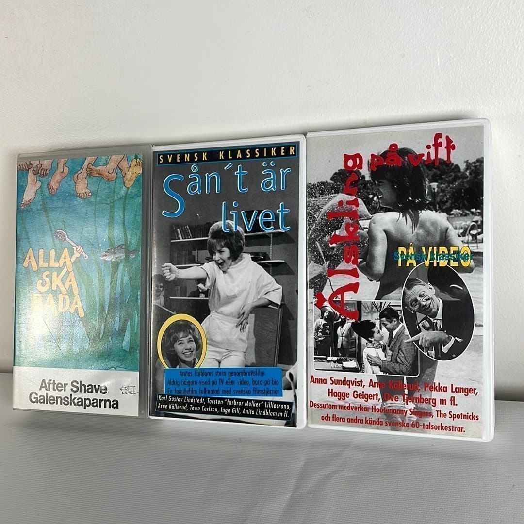 VHS Klassiker: Alla Ska Bada, Sånt är Livet, Äl.. | Köp på Tradera ...