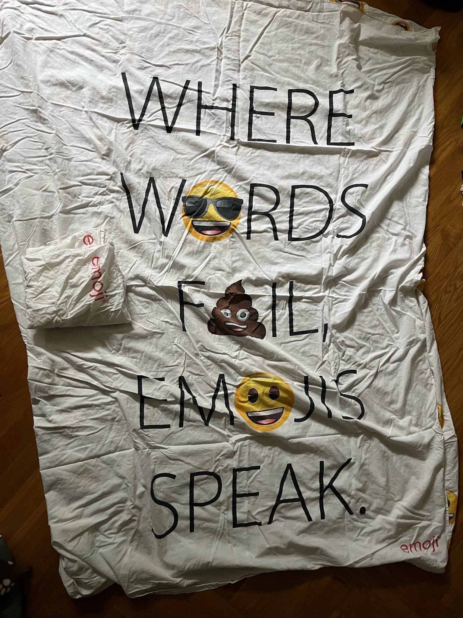 Påslakan och örngott Emoji till enkelsäng | Köp på Tradera (713522576)