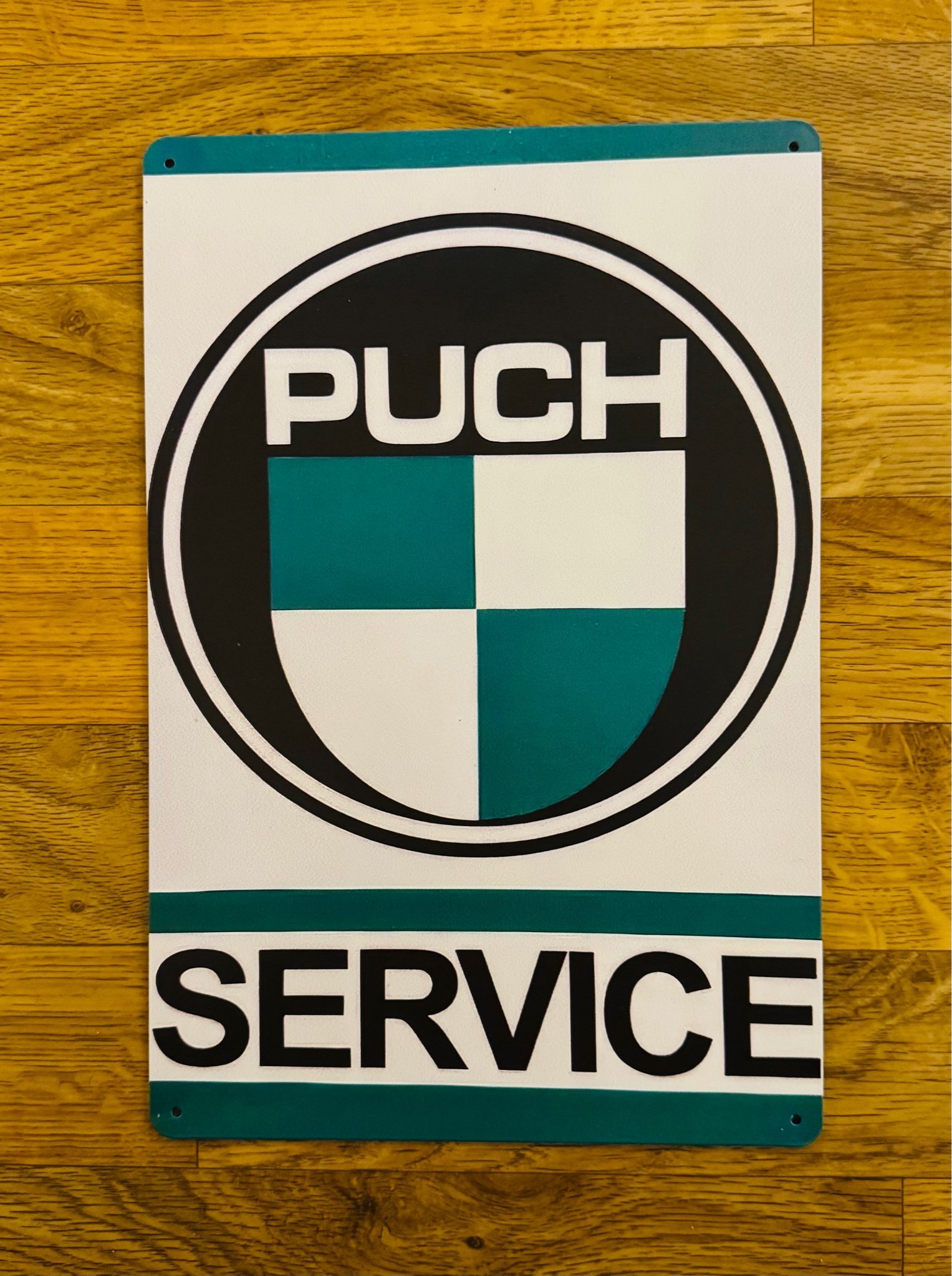 PUCH SERVICE PLÅTSKYLT 20x30cm . Magnet tar och.. | Köp på Tradera ...