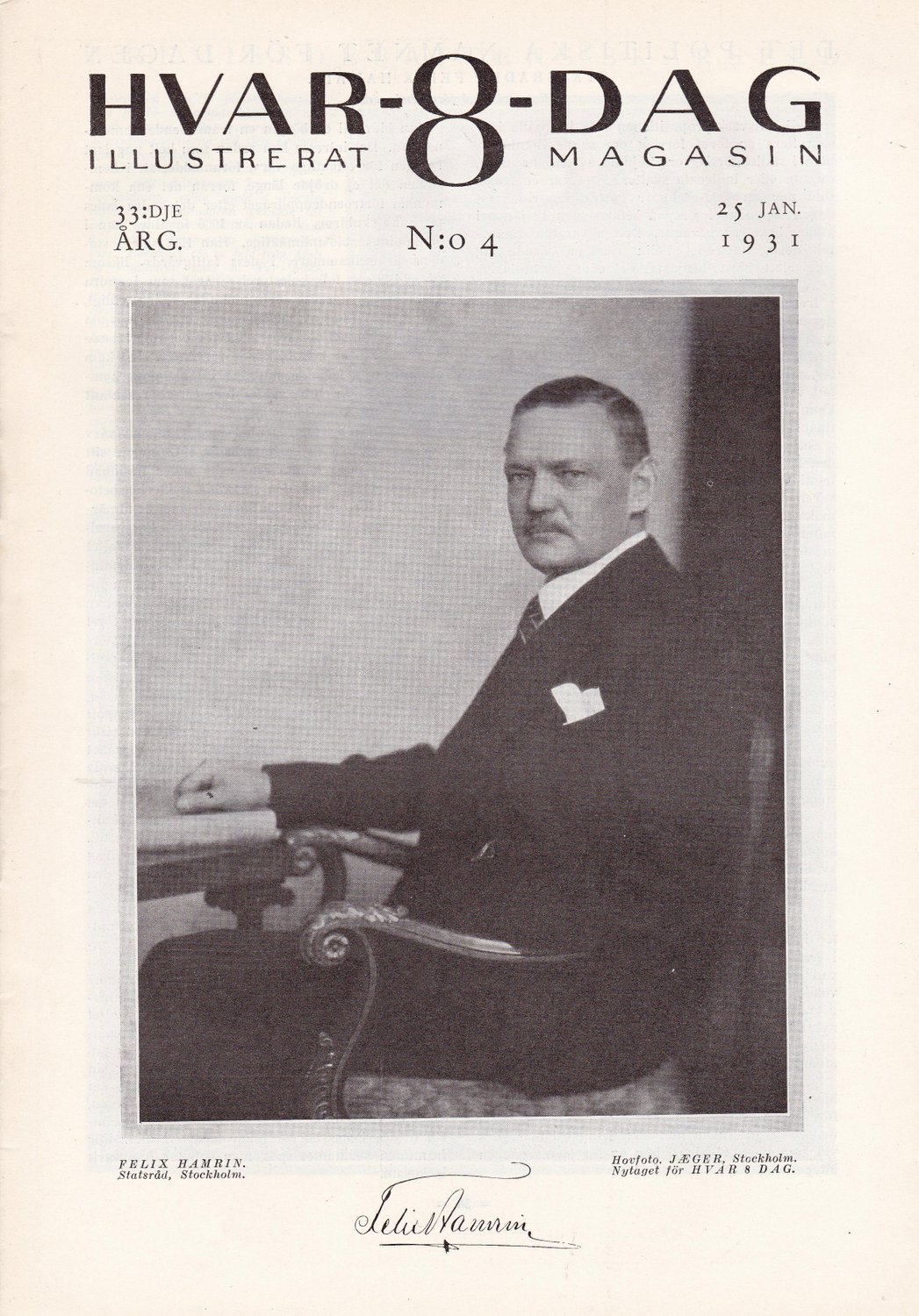 H-8-D 1931-4 Felix Hamrin.Nässjö.Raoul Hamilton.. | Köp på Tradera ...