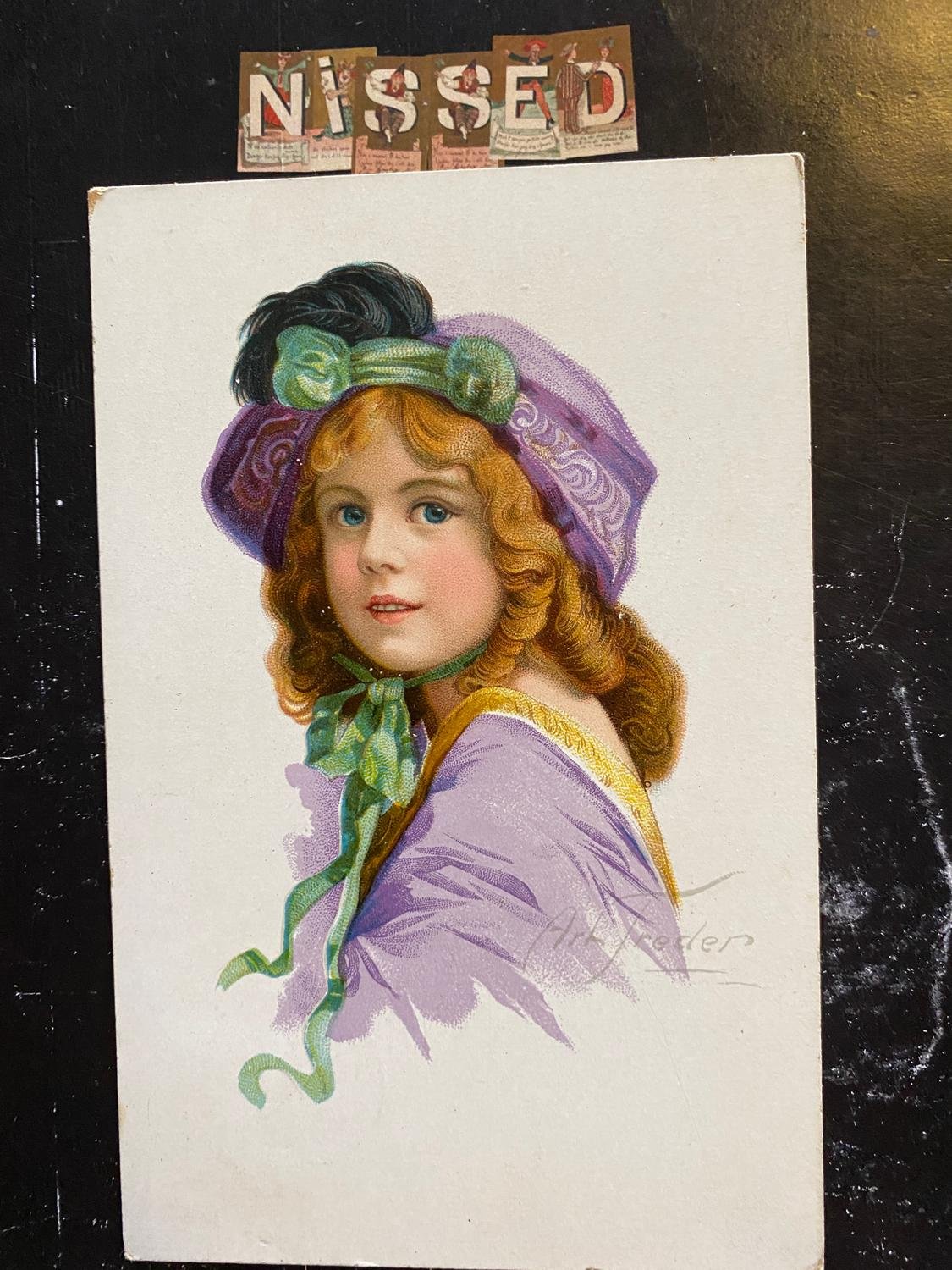 Se produkter som liknar Vacker flicka Art Freder i li.. på Tradera ...