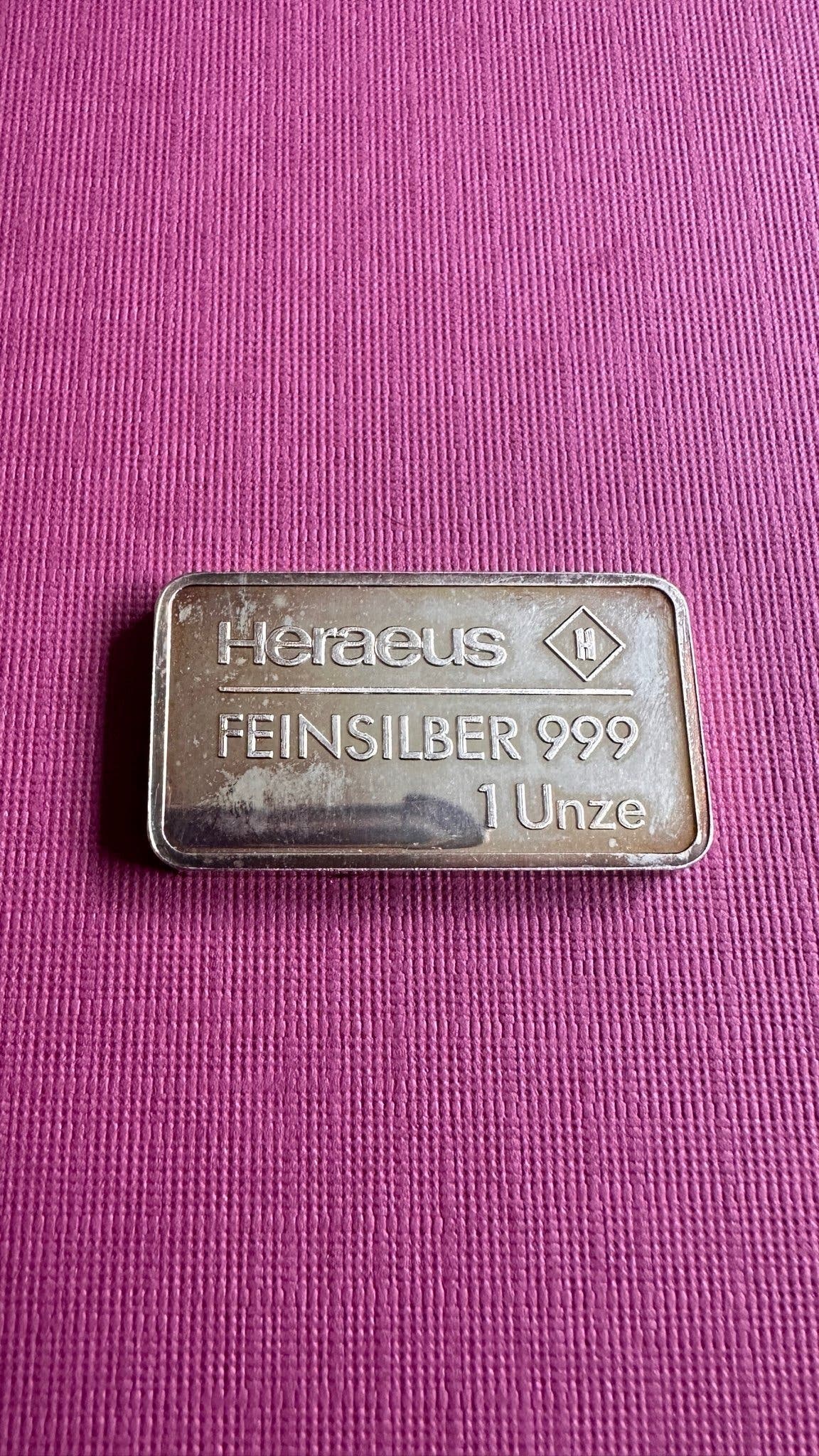 1 Oz Silvertacka Heraeus - Magnet Schwebebahn T.. | Köp på Tradera ...