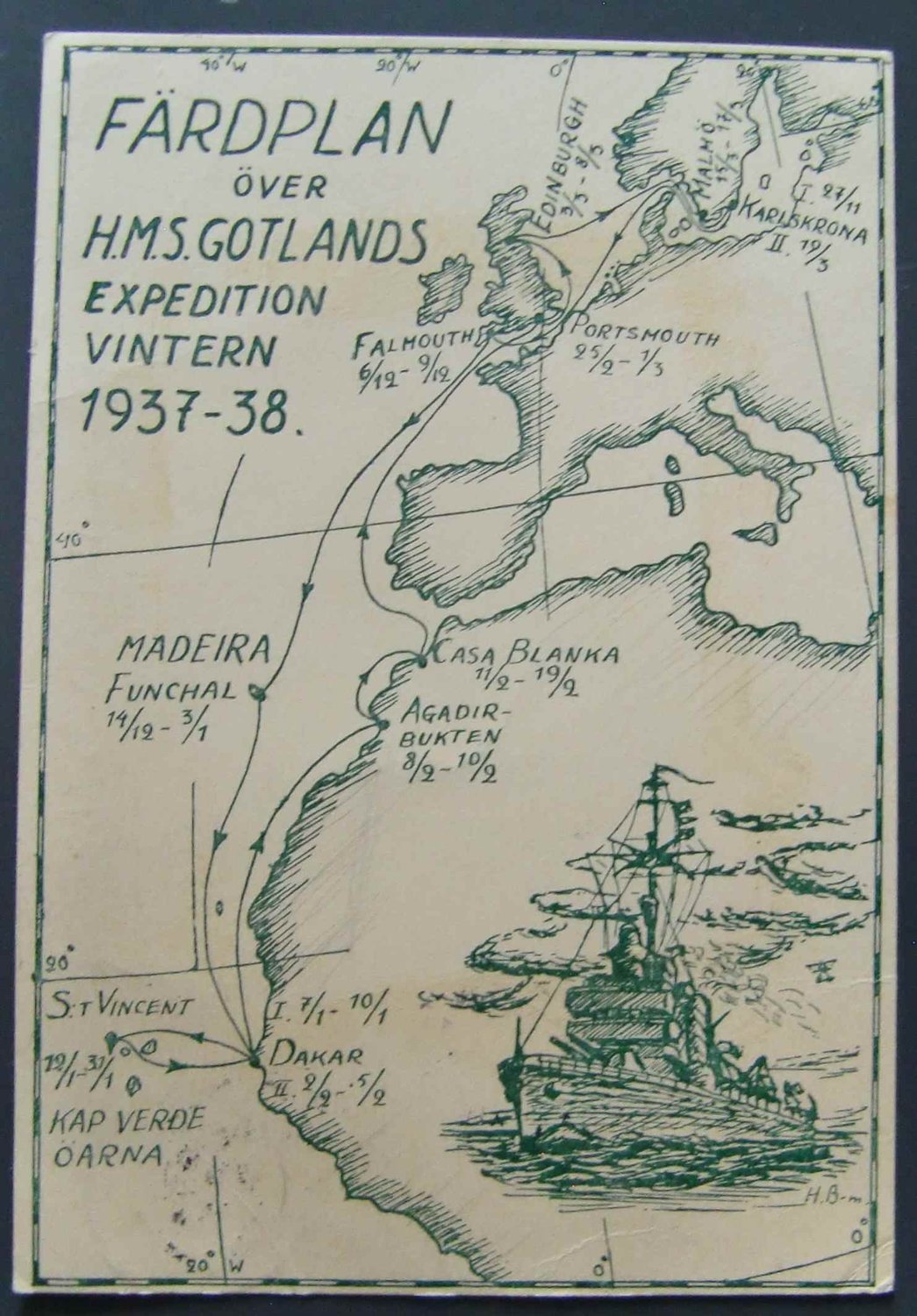 Fartyg marinen - HMS Gotland vinterexpedition 1.. | Köp på Tradera ...
