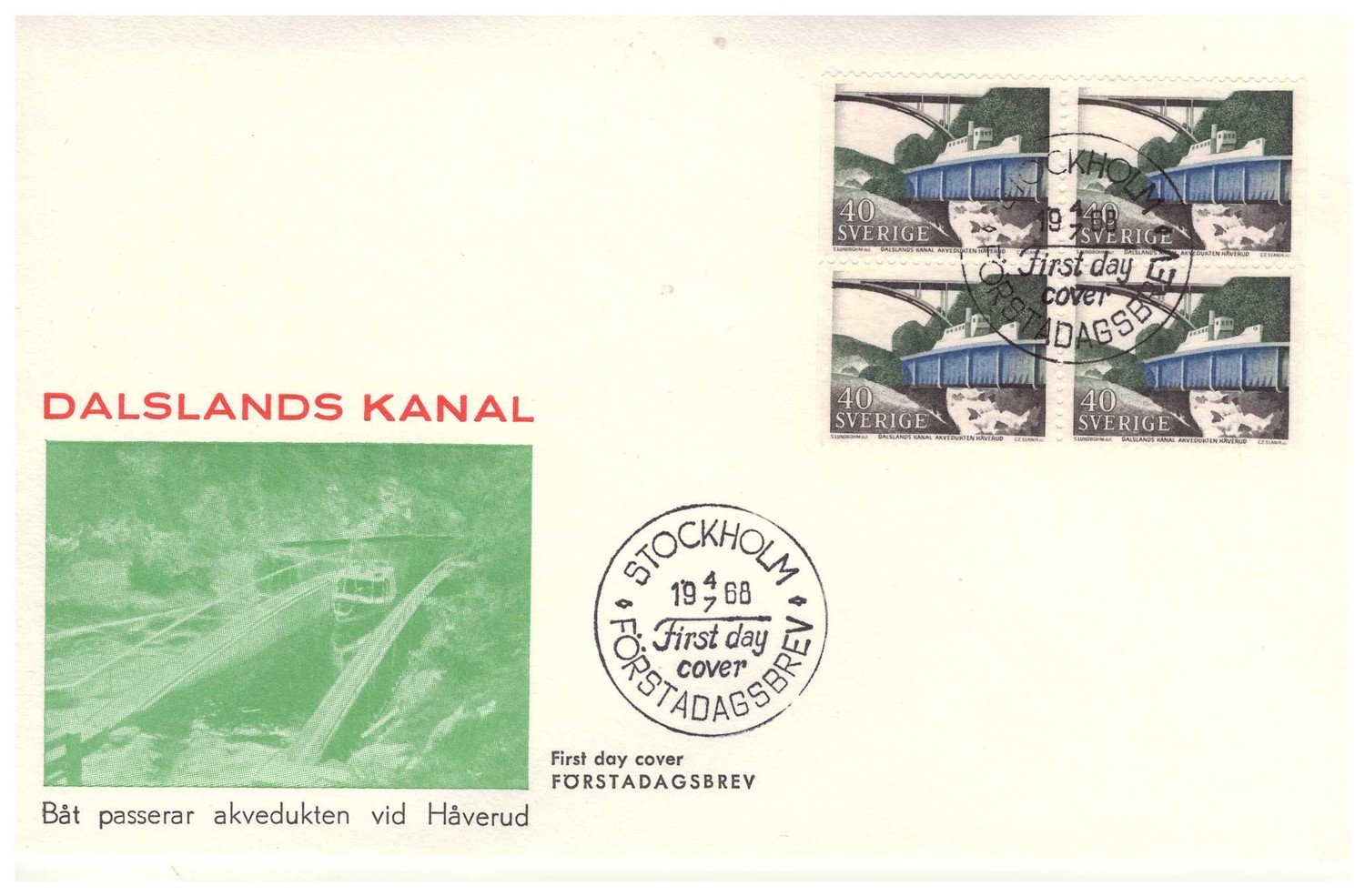 Sverige: FDC 1968 vinjett 1 med Fyrblock. Dalsl.. | Köp på Tradera ...